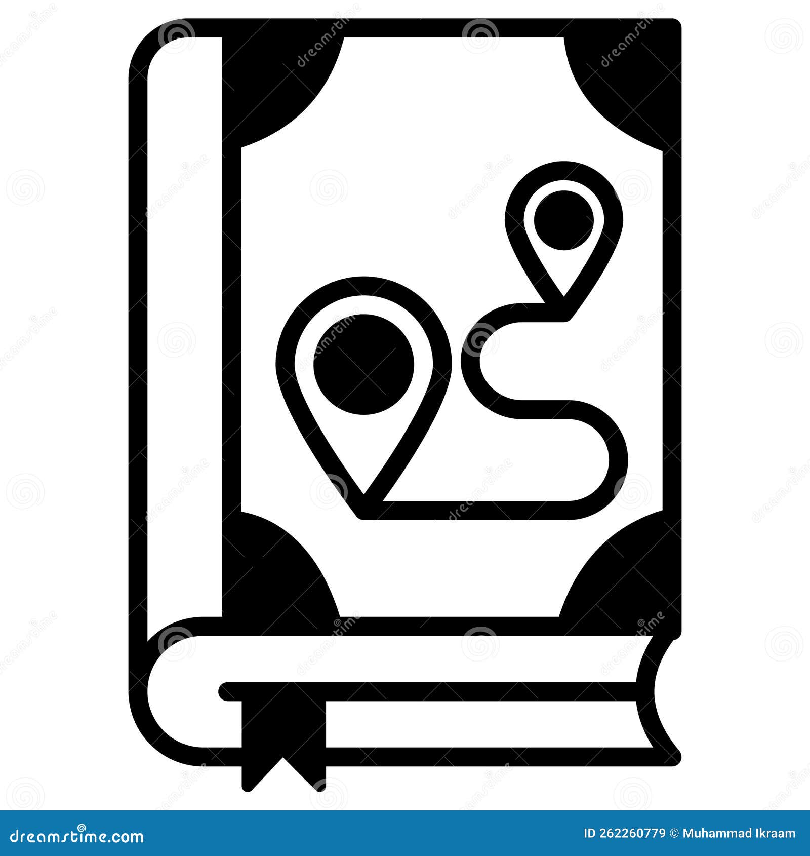 Direction Book Which Can Easily Modify or Edit Stock Illustration ...