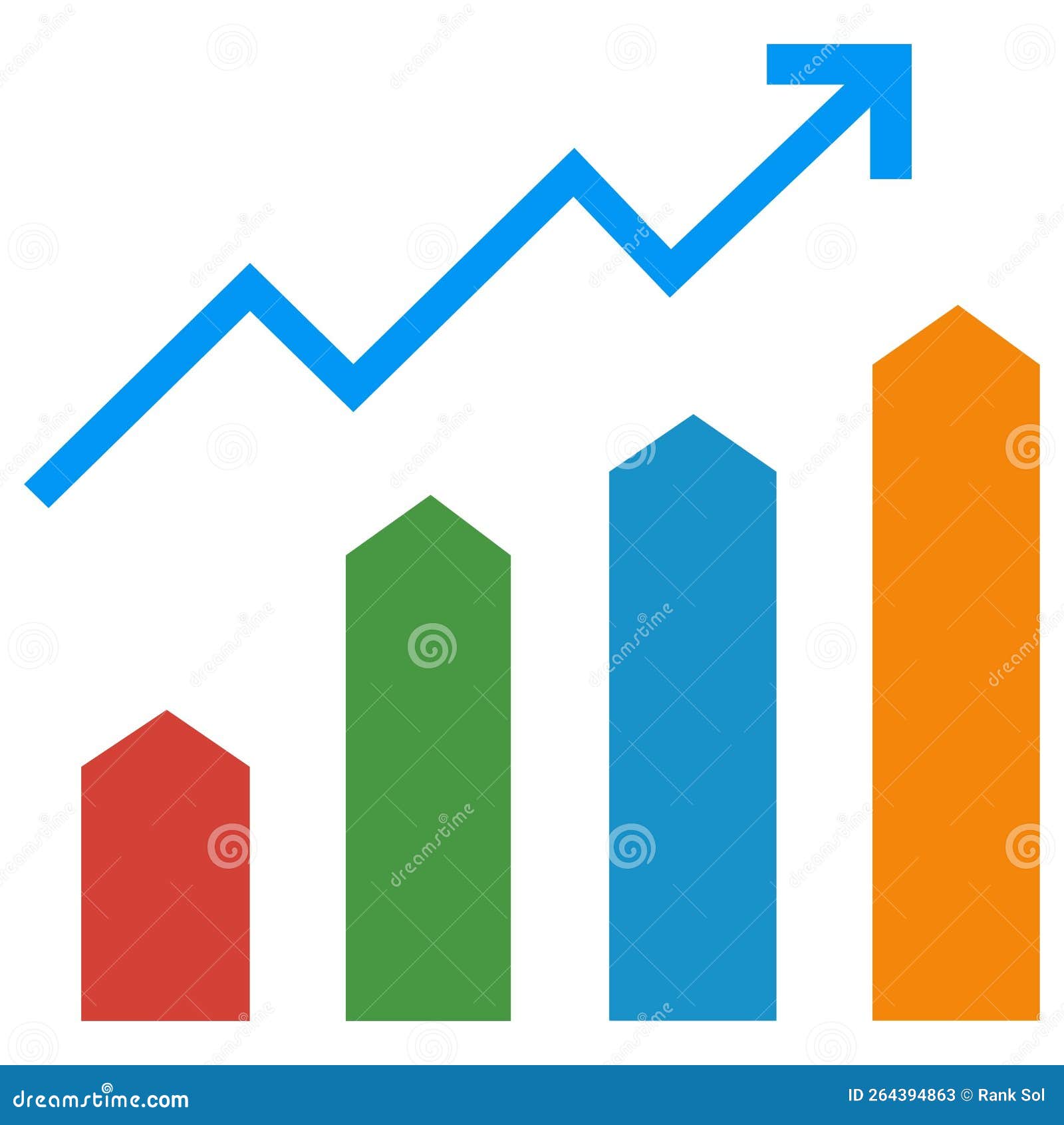 Stocks Sell Chart Which Can Easily Modify or Edit Stock Vector ...