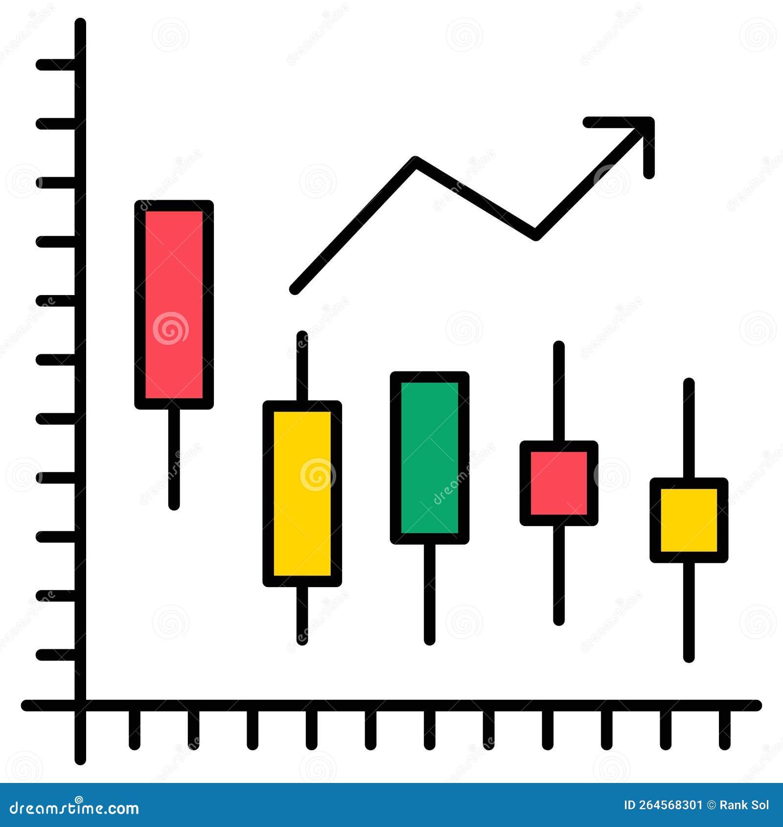 Forex Chart Which Can Easily Modify or Edit Stock Illustration ...