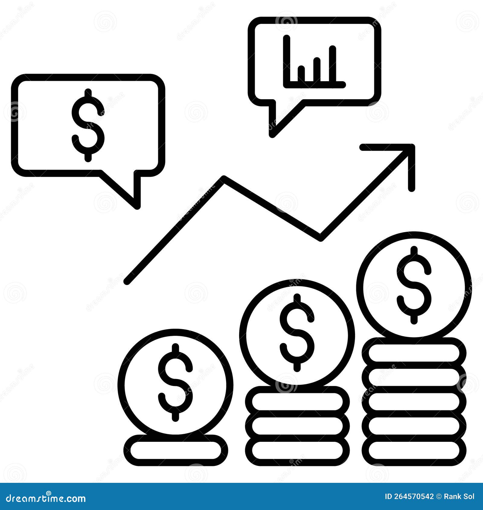 Trade Growth Which Can Easily Modify or Edit Stock Illustration ...