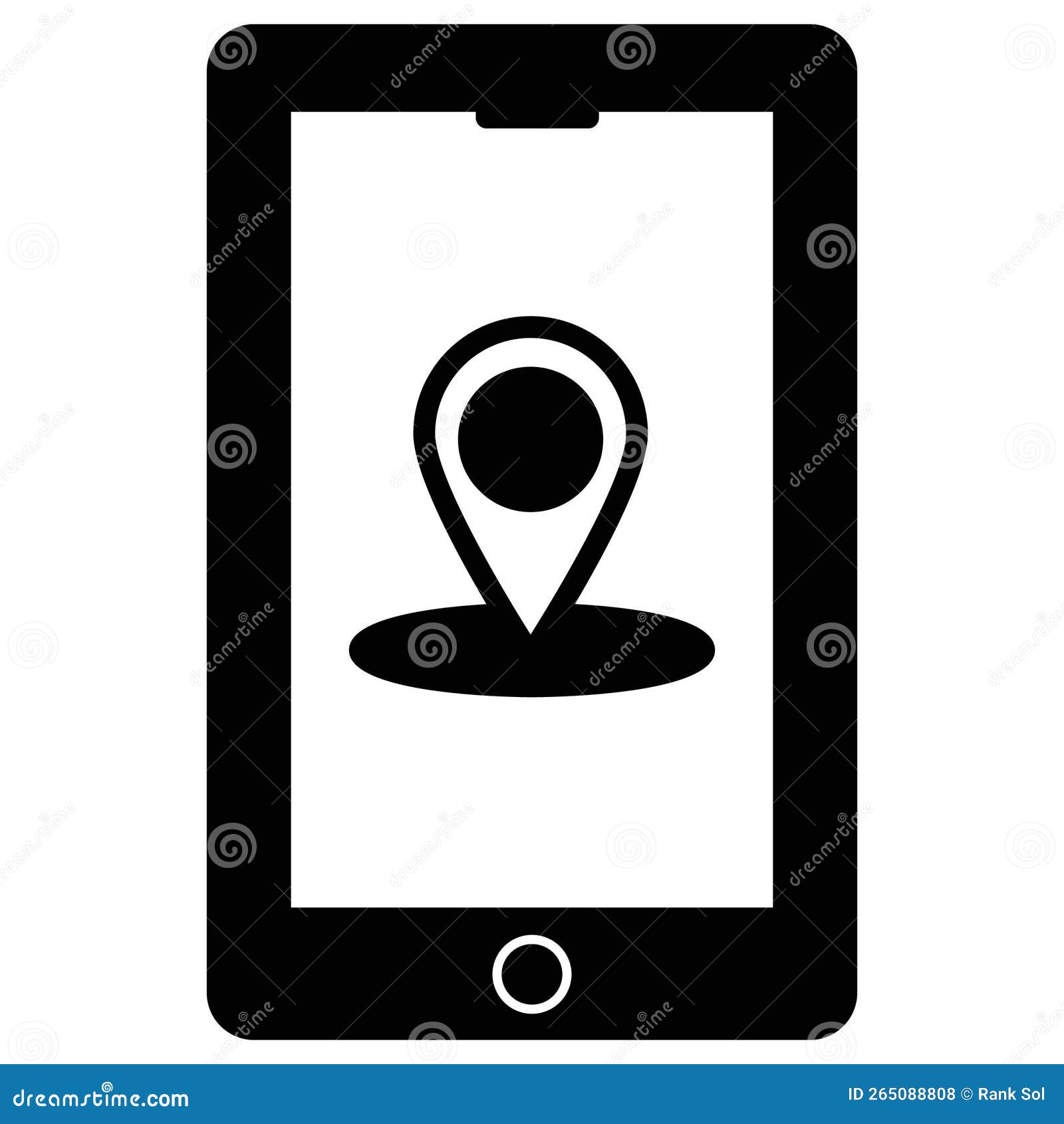 Mobile Gps Which Can Easily Edit or Modify Stock Vector - Illustration ...