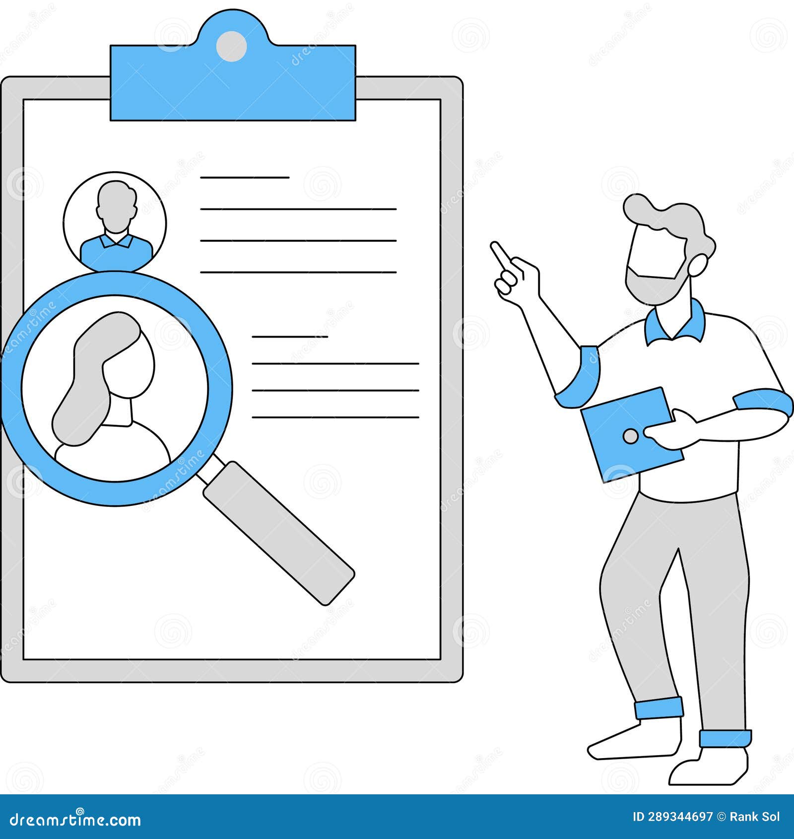 Looking for Employees stock vector. Illustration of female - 289344697