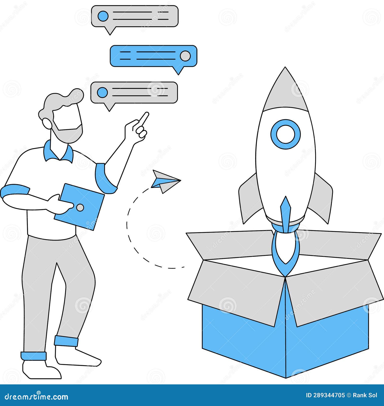 Product Launch Illustration Stock Vector - Illustration of people ...