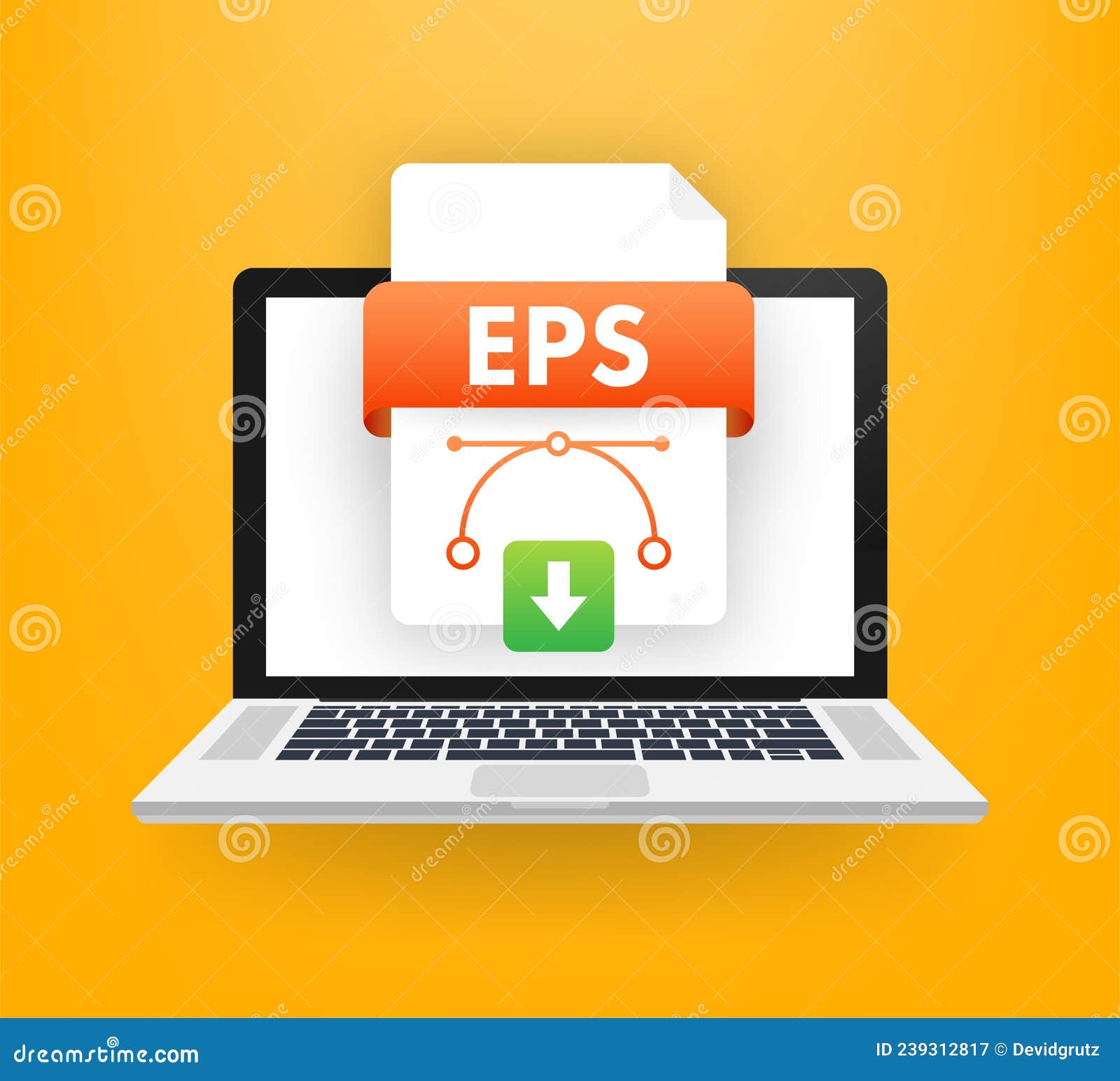 EPS File Download Flat Icon. Vector Flat Illustration. Outline Icon ...