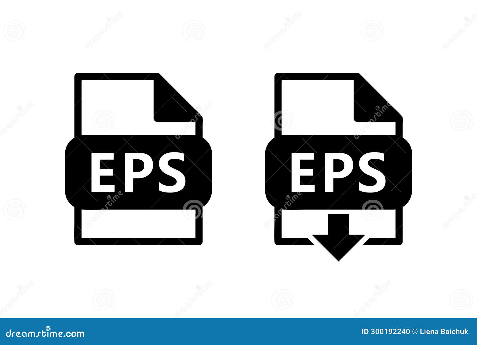 Eps File Format Black Icon, Download Eps File Sign with Arrow, Set of ...
