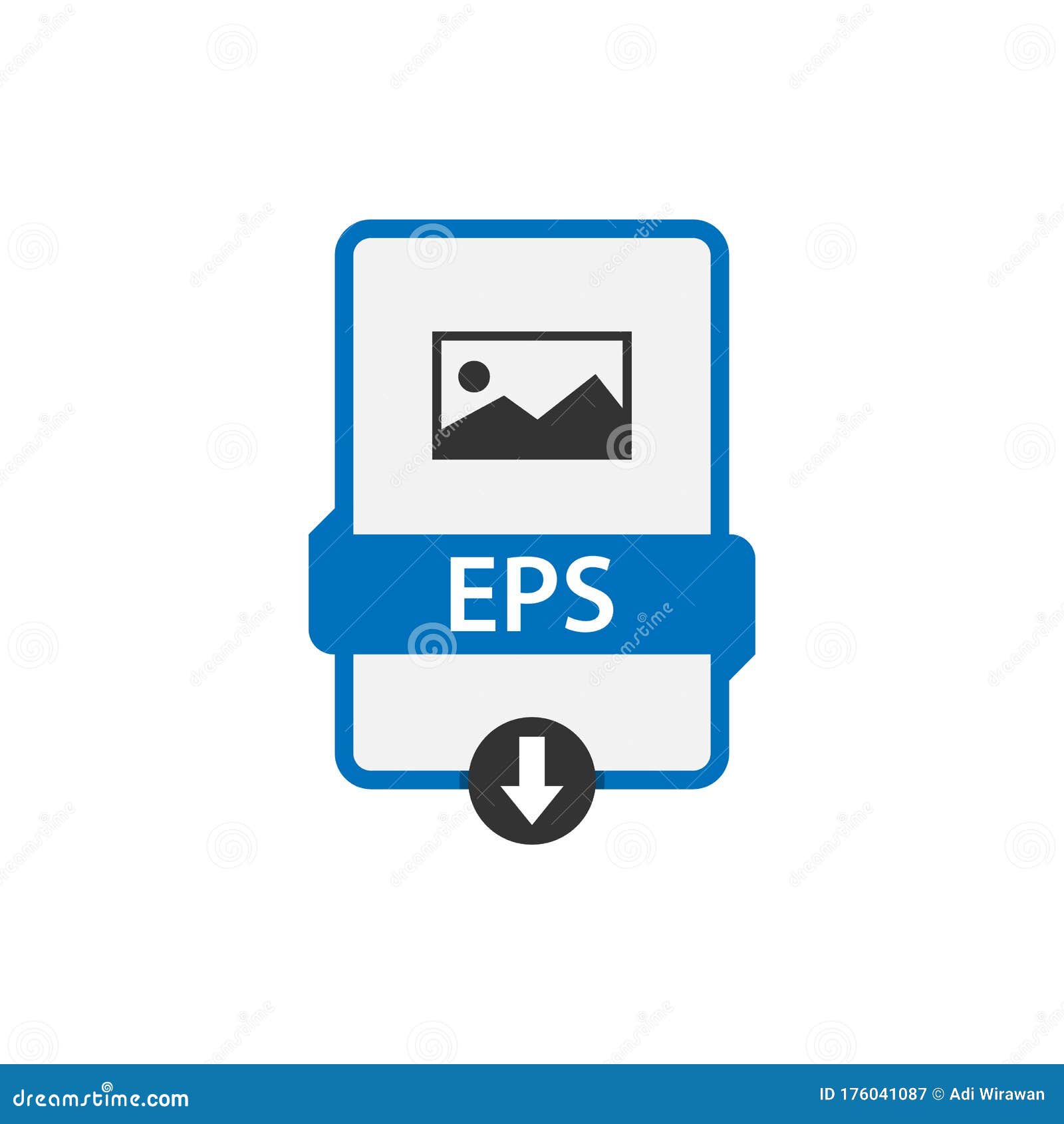 EPS File Icon Flat Design Vector Stock Vector - Illustration of ...