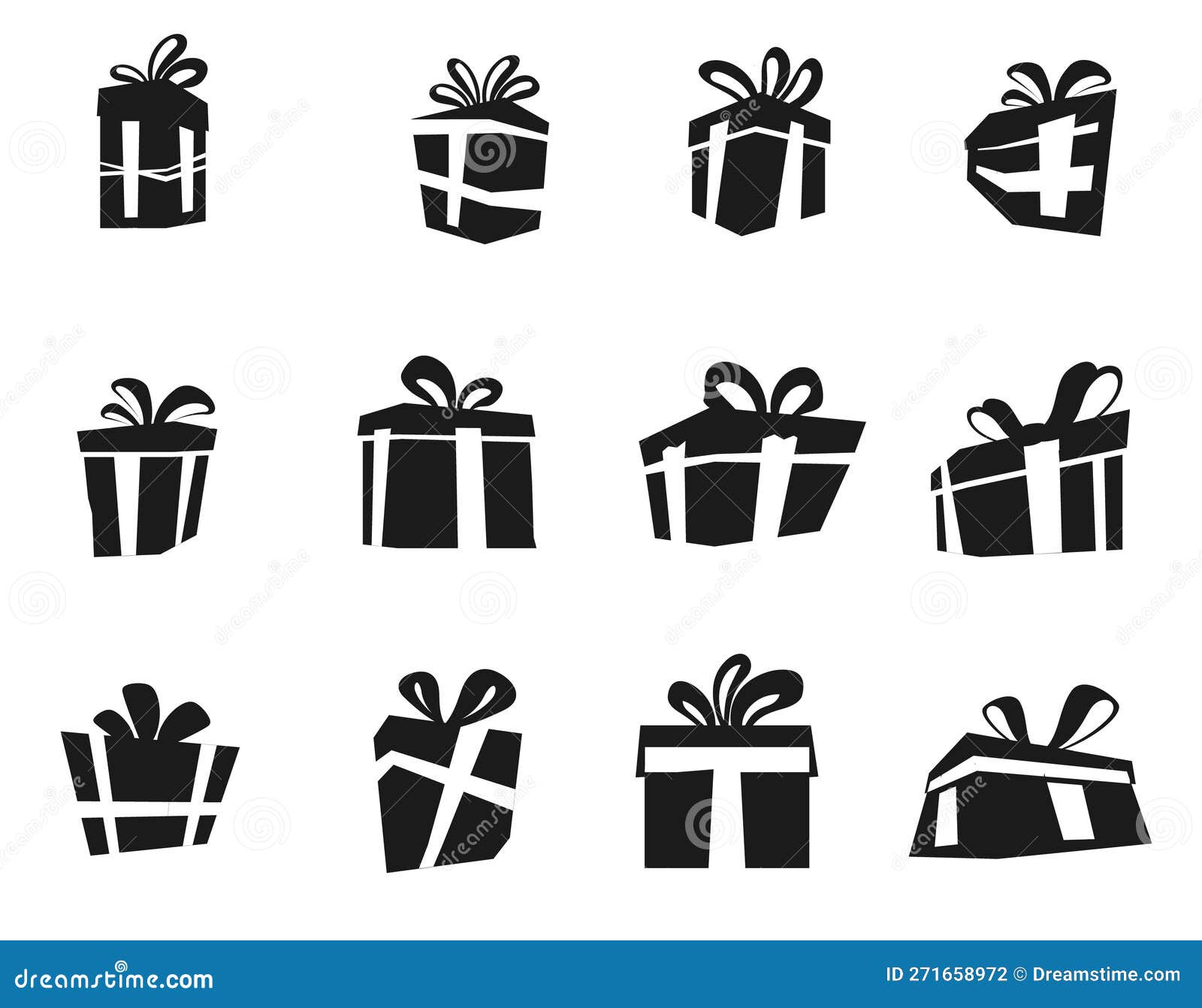 Gift boxes silhouettes stock illustration. Illustration of child ...