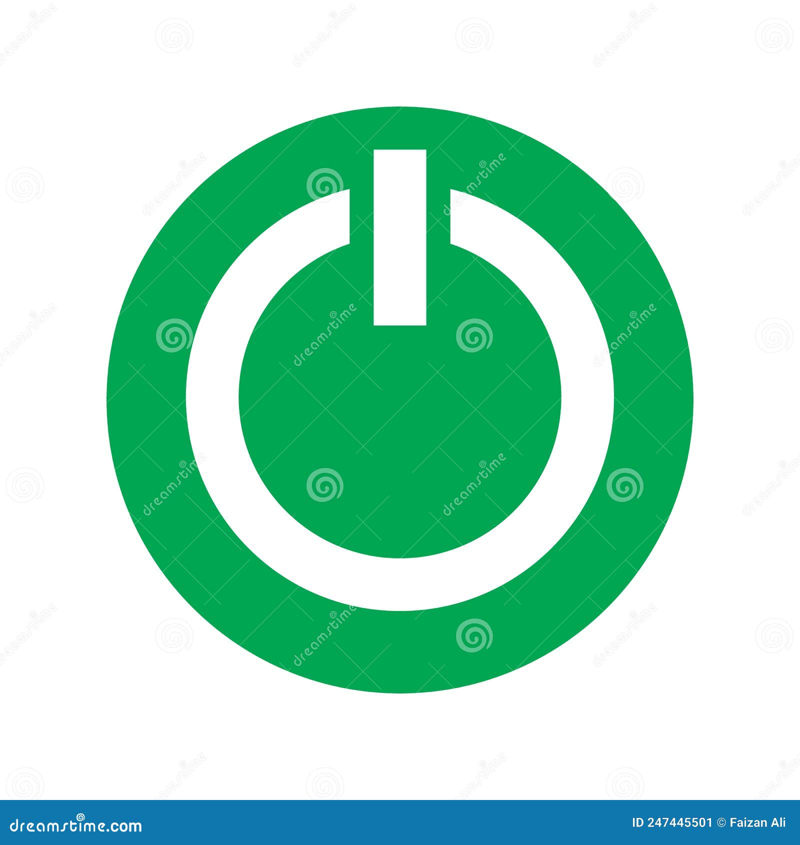 Eps10 Green Vector Power Button Icon Stock Illustration - Illustration ...