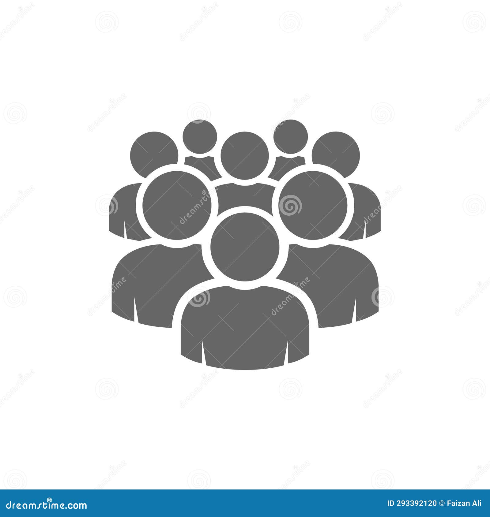 Eps10 Illustration of Crowd of Grey People Icon Vector. Stock Vector ...