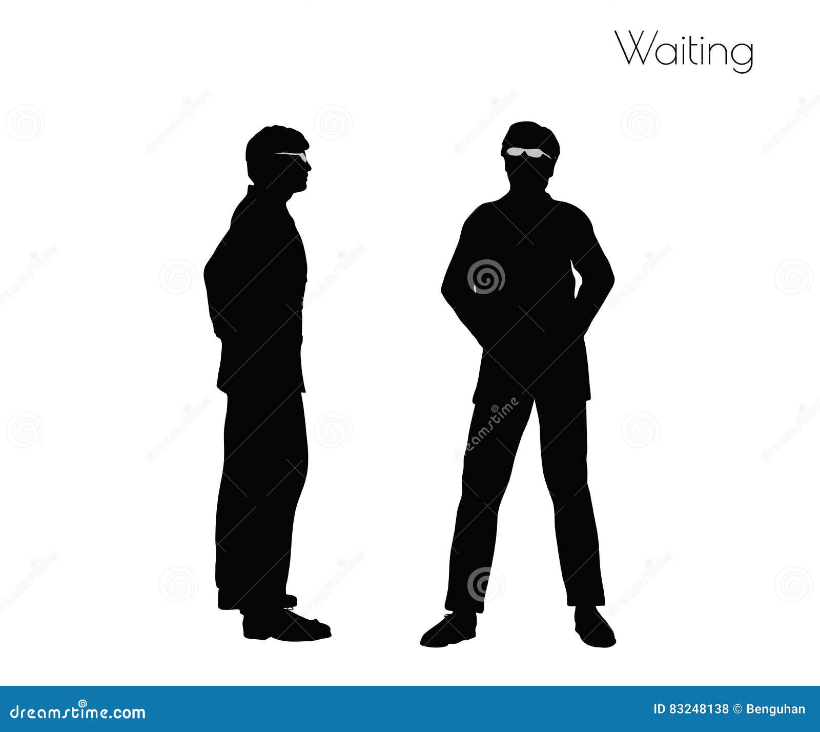 EPS 10 Illustration of Man in Waiting Pose on White Background Stock ...