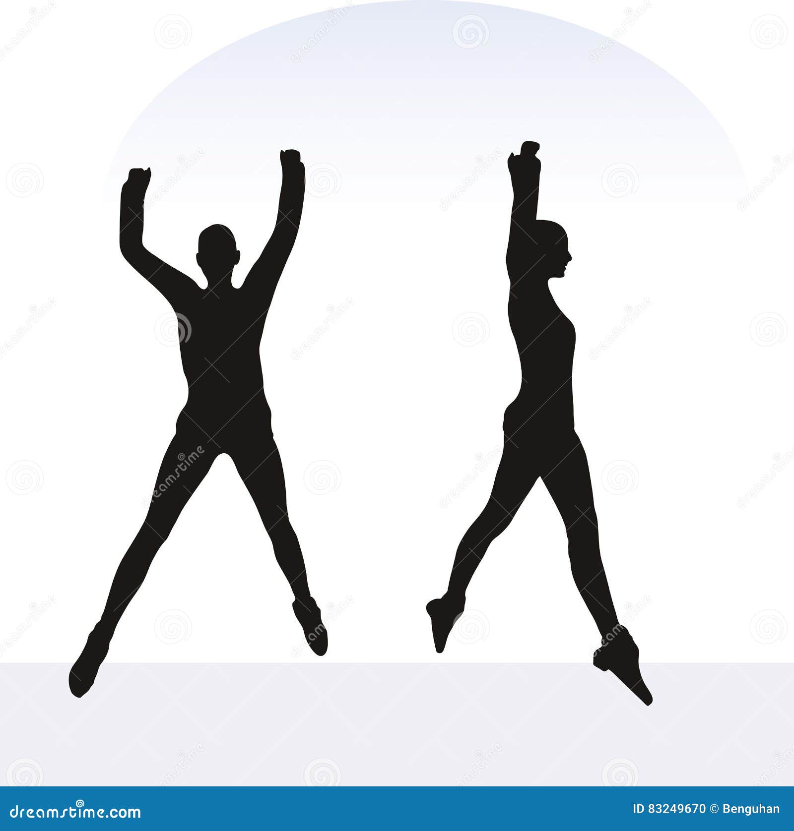 EPS 10 Illustration of Woman in Excited Pose on White Background Stock ...