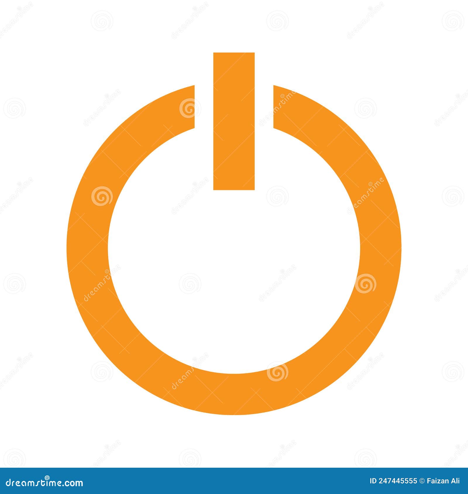 Eps10 Orange Vector Power Button Icon Stock Illustration - Illustration ...