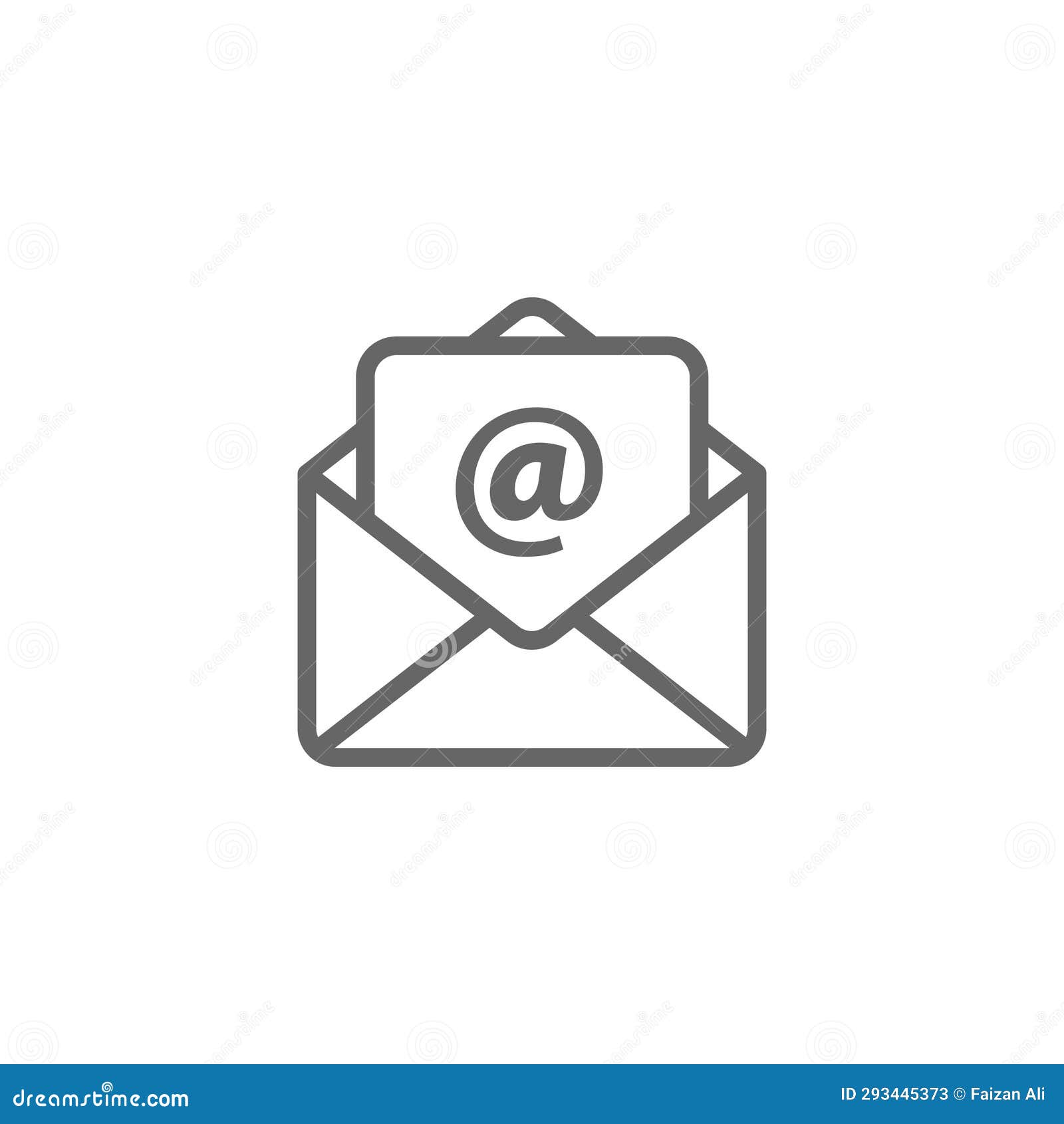 Eps10 Outline Email Vector Icon Isolated on White Background. Stock ...