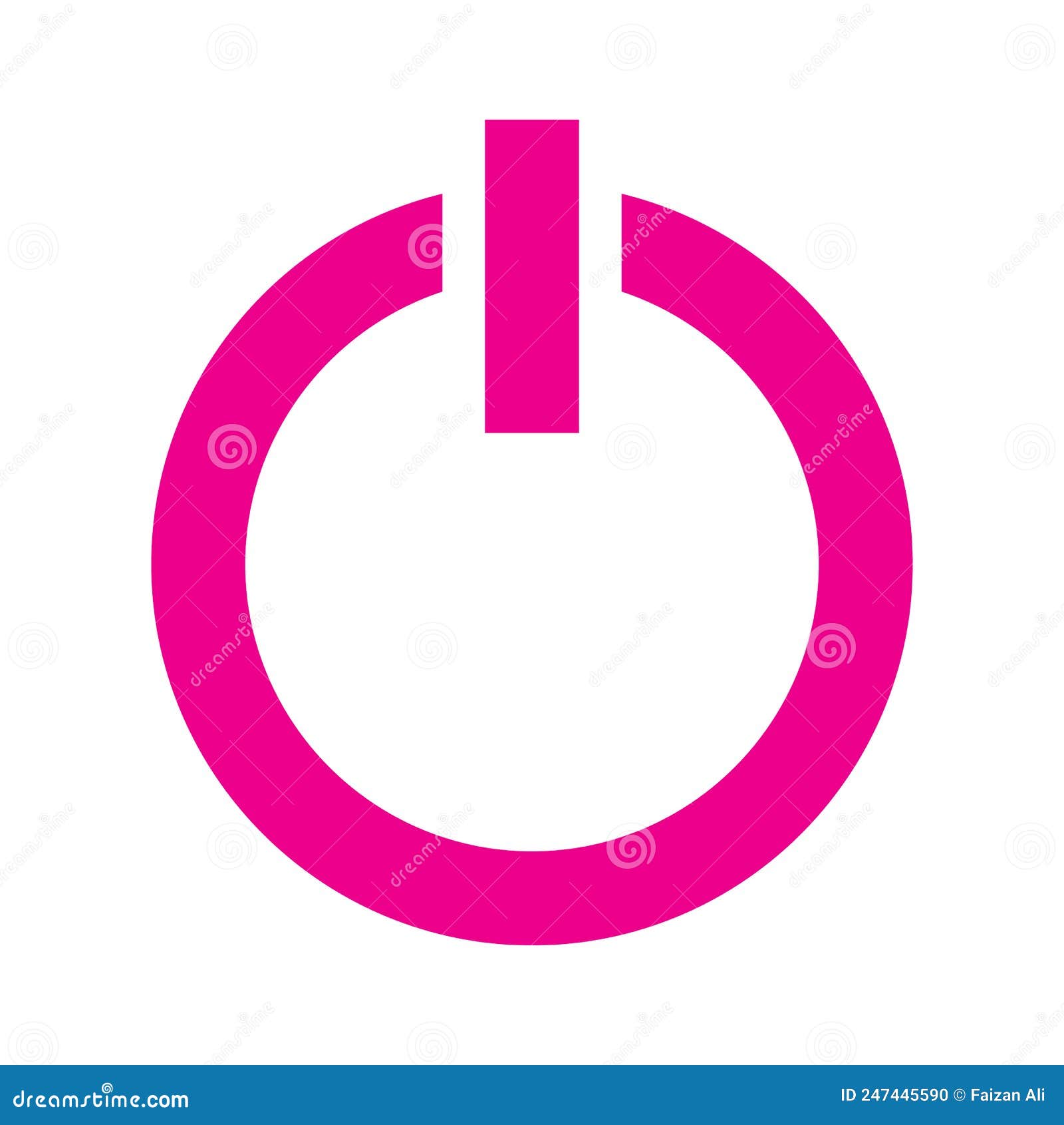 Eps10 Pink Vector Power Button Icon Stock Illustration - Illustration ...