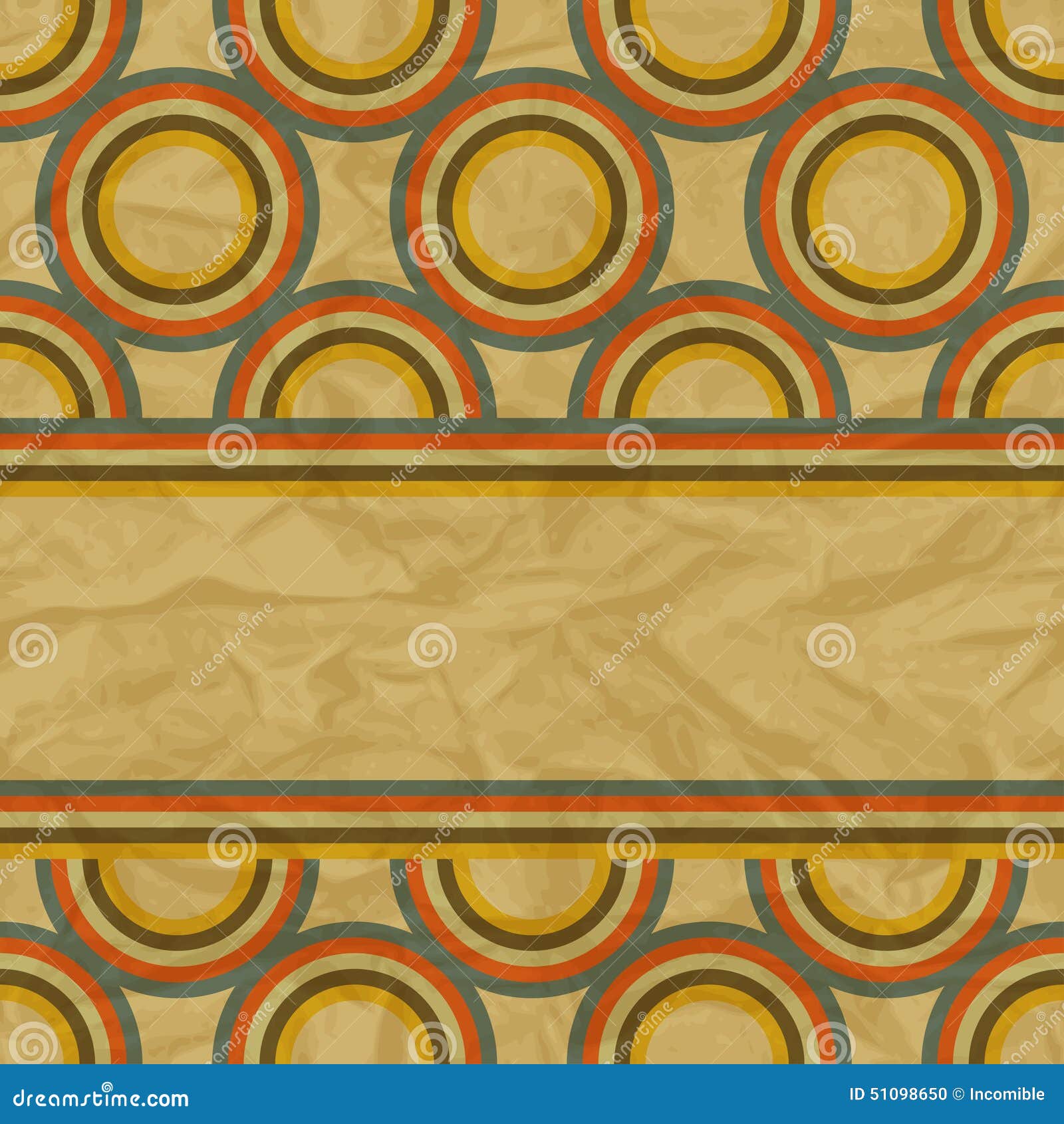 EPS10 Retro Seamless Pattern on Vintage Old Paper Stock Vector ...