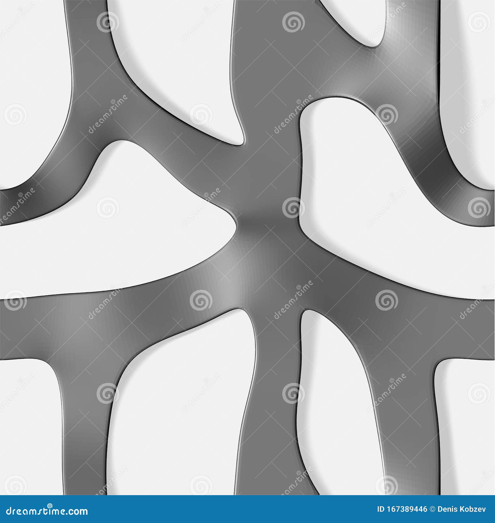 Eps10. Seamless Pattern of Curves Interconnected on a White Background ...