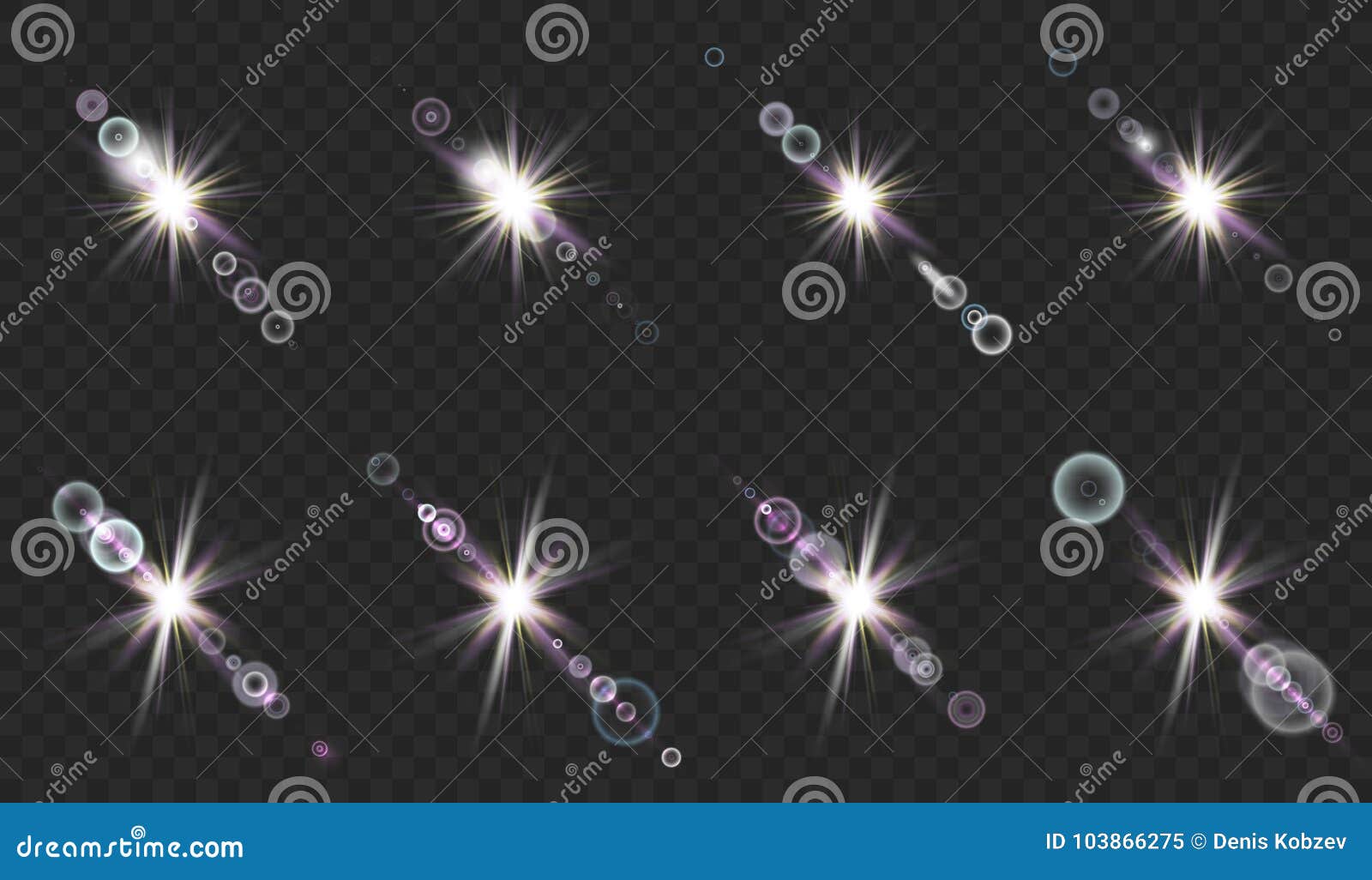 Set Reflection from the Lens Effect Glare from the Lens for Design ...