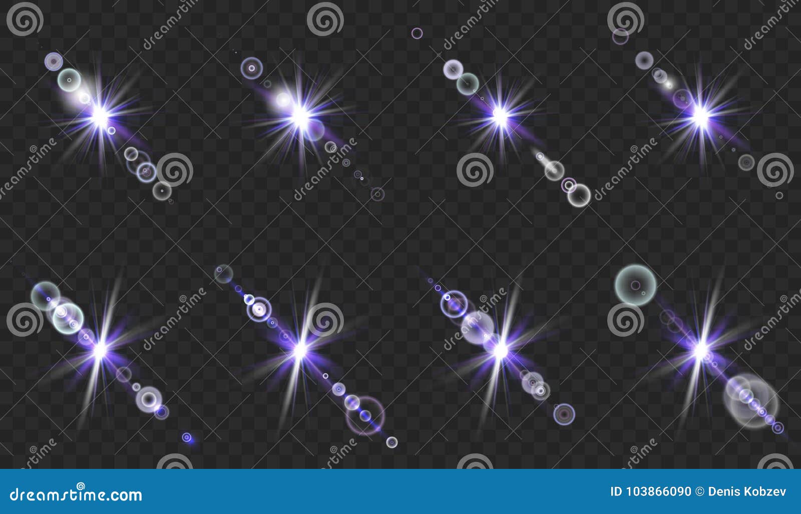 Set Reflection from the Lens Effect Glare from the Lens for Design ...