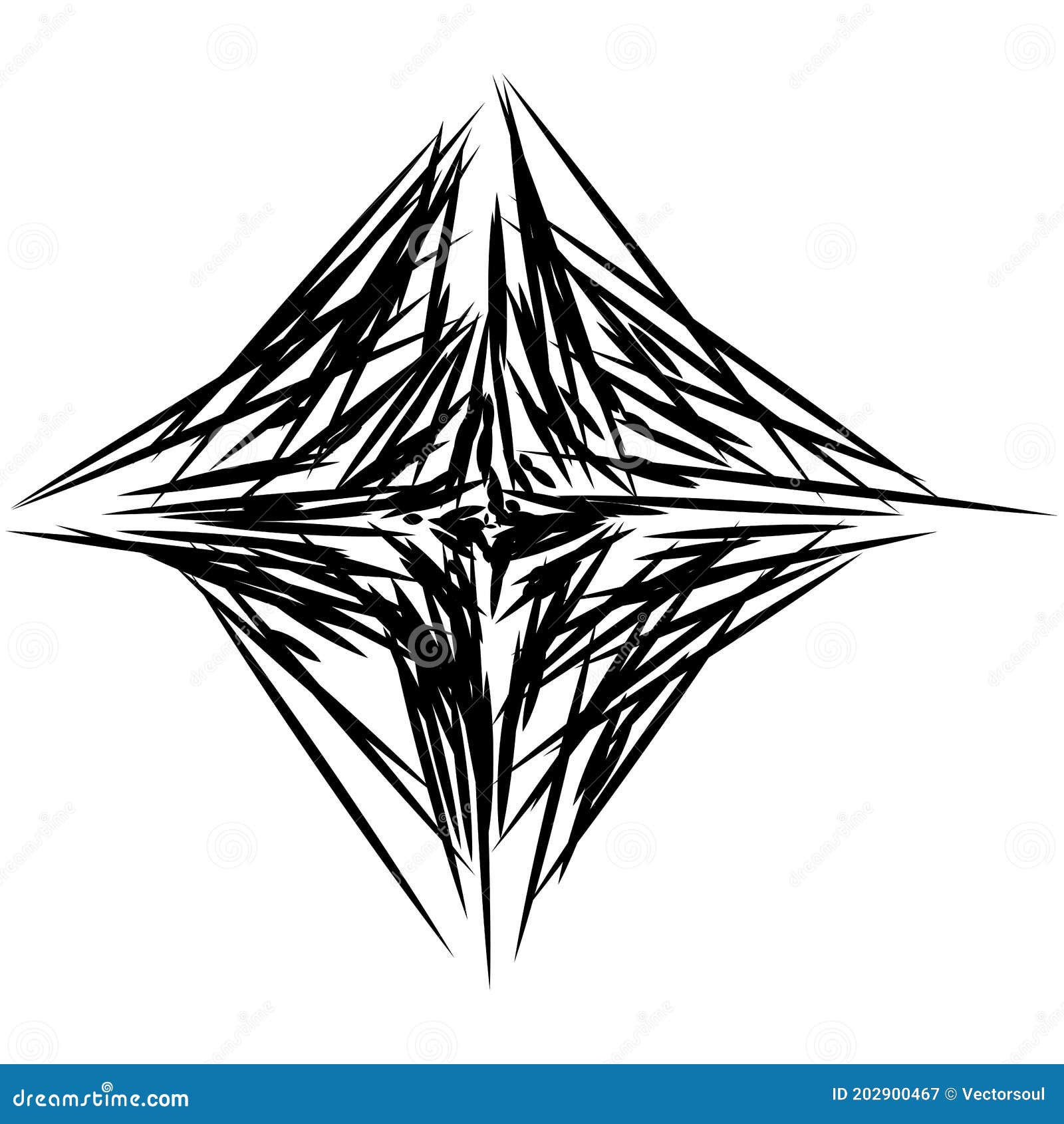 Abstract Erratic Formation Made Up with Random Lines. Abstract Art ...