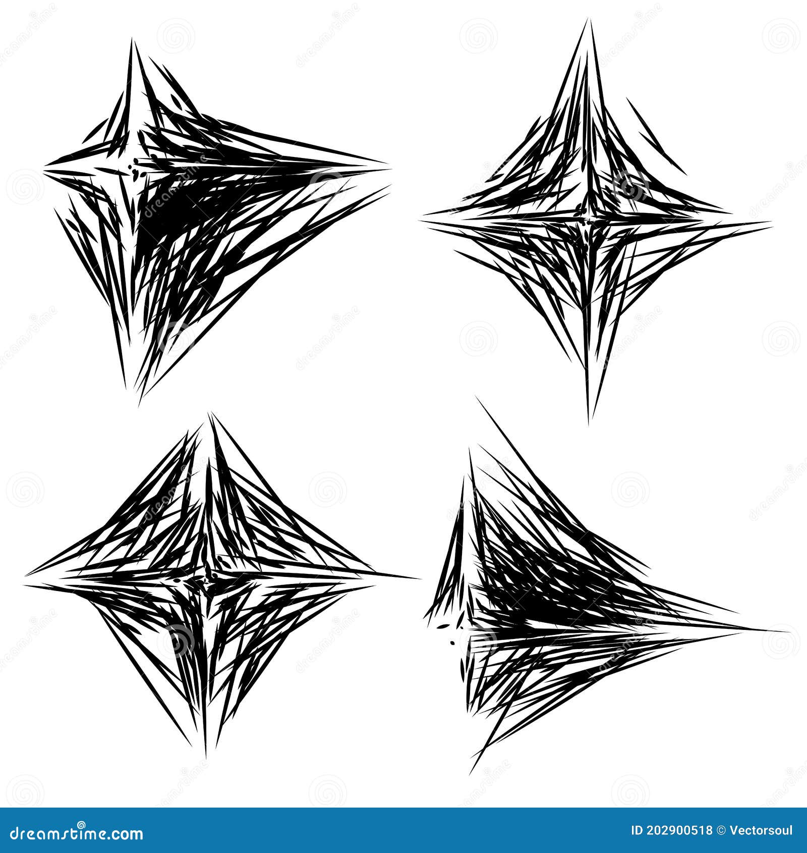 Abstract Erratic Formation Made Up with Random Lines. Abstract Art ...