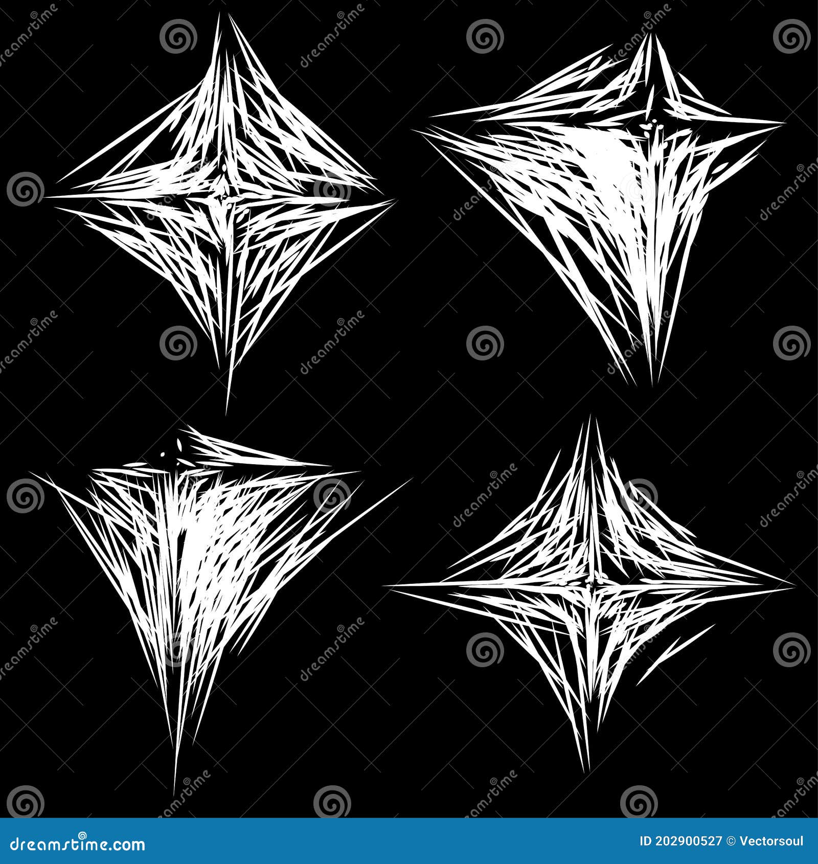 Abstract Erratic Formation Made Up with Random Lines. Abstract Art ...