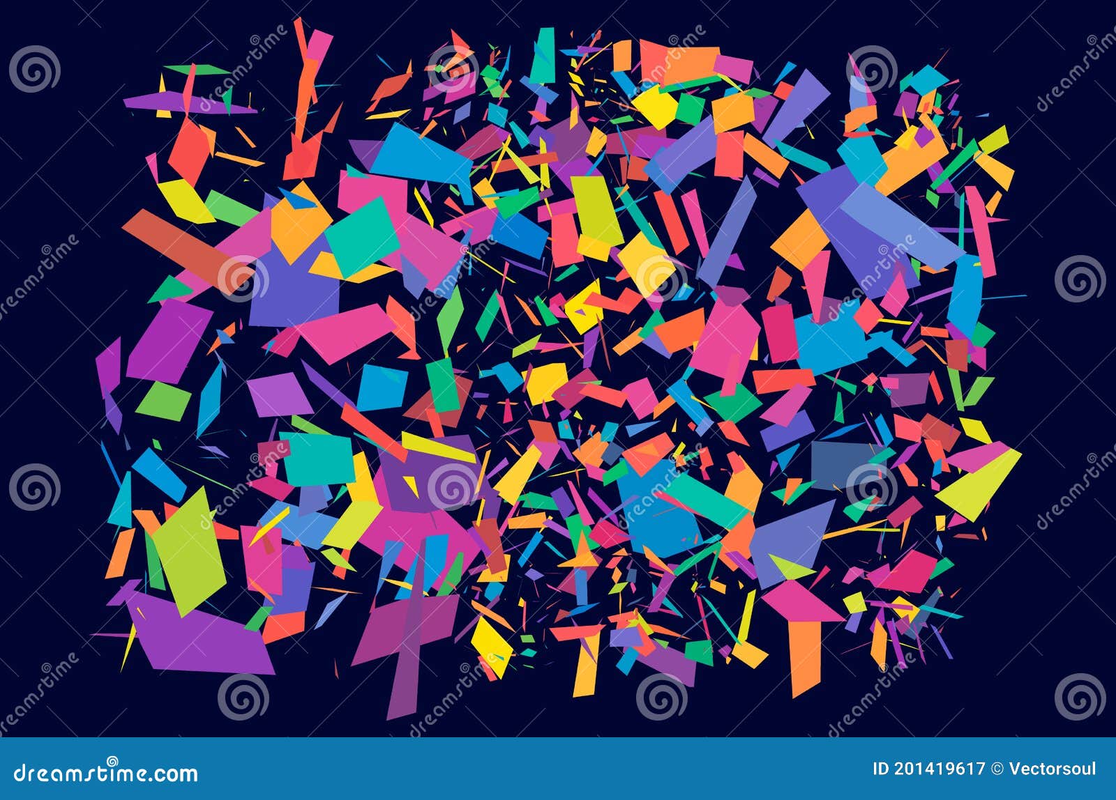 Abstract Vector Art - Random Geometry Shapes Vector Illustration ...