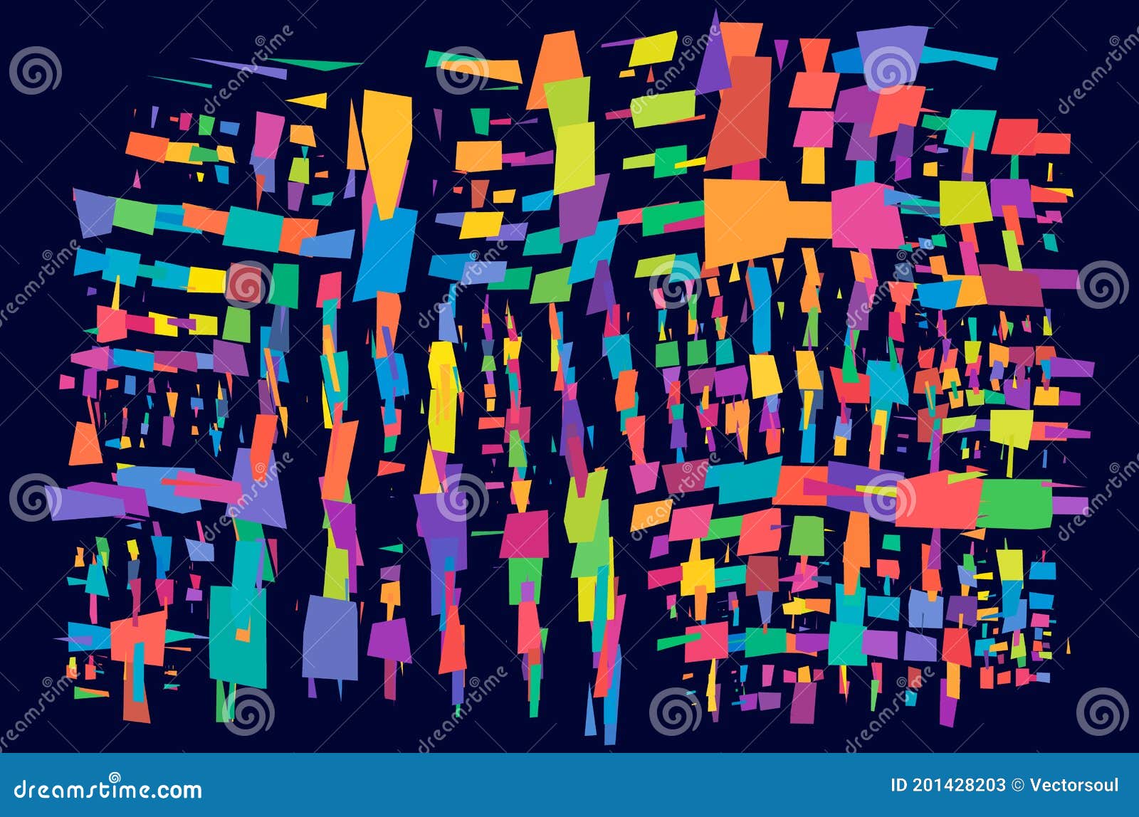 Abstract Vector Art - Random Geometry Shapes Vector Illustration ...