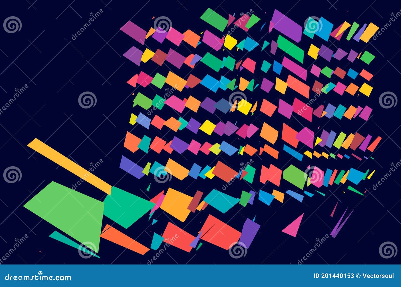 Abstract Vector Art - Random Geometry Shapes Vector Illustration ...