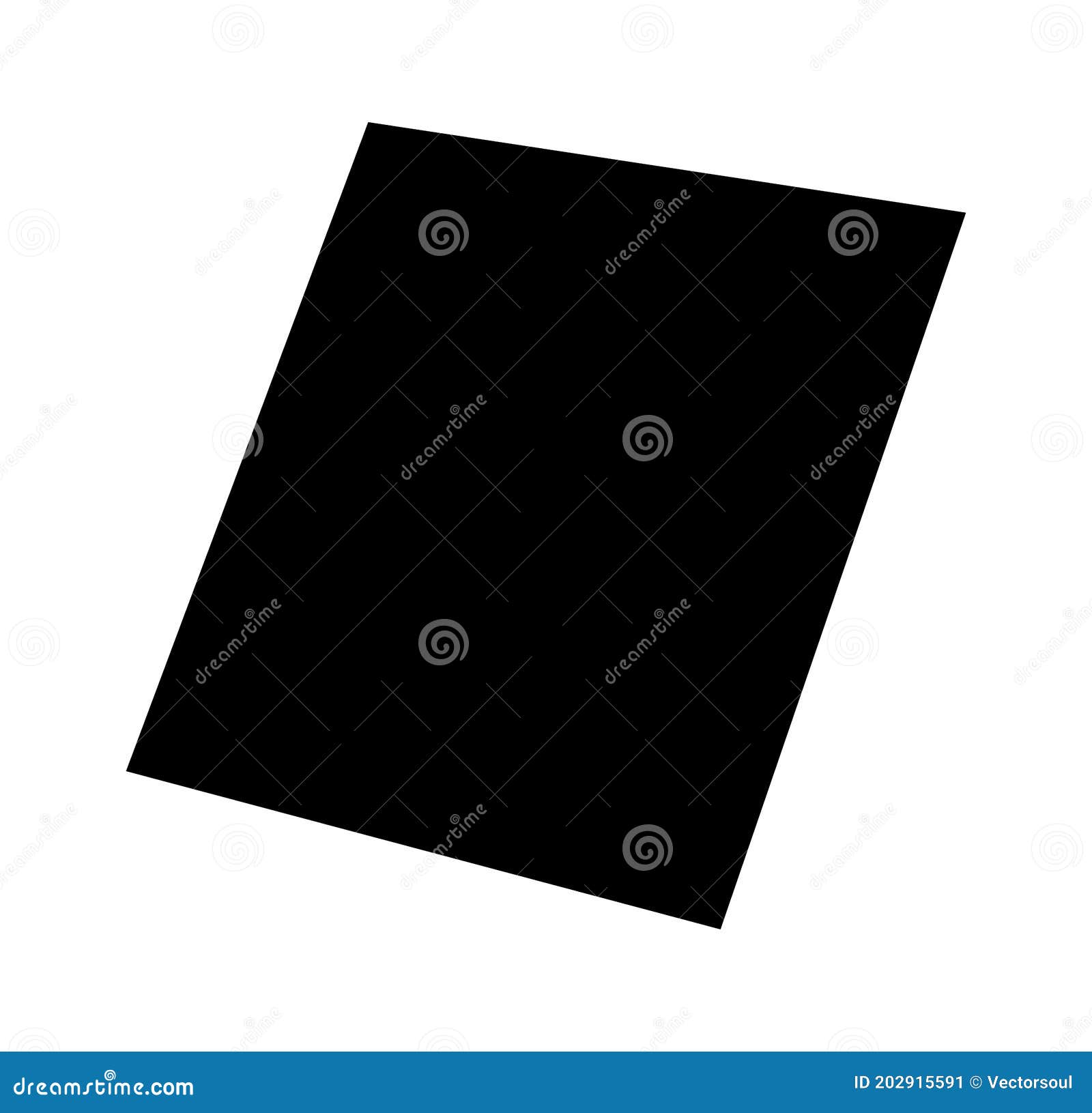 Basic Square Shape, Square Plane in Perspective. 3D Flat Angle Trapeze ...