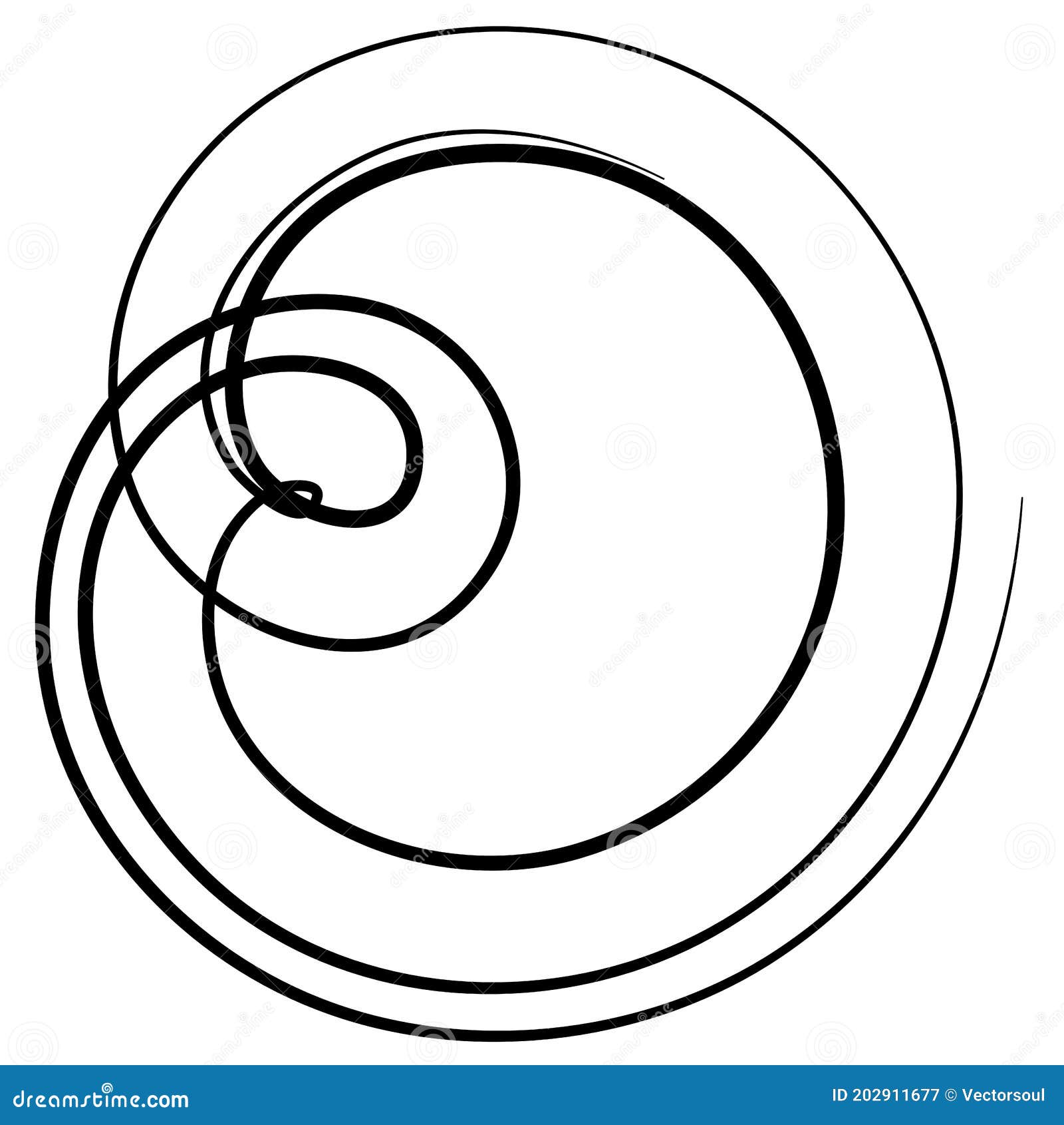 Curlicue, Loop Shapes, Elements Vector Illustration Stock Vector ...