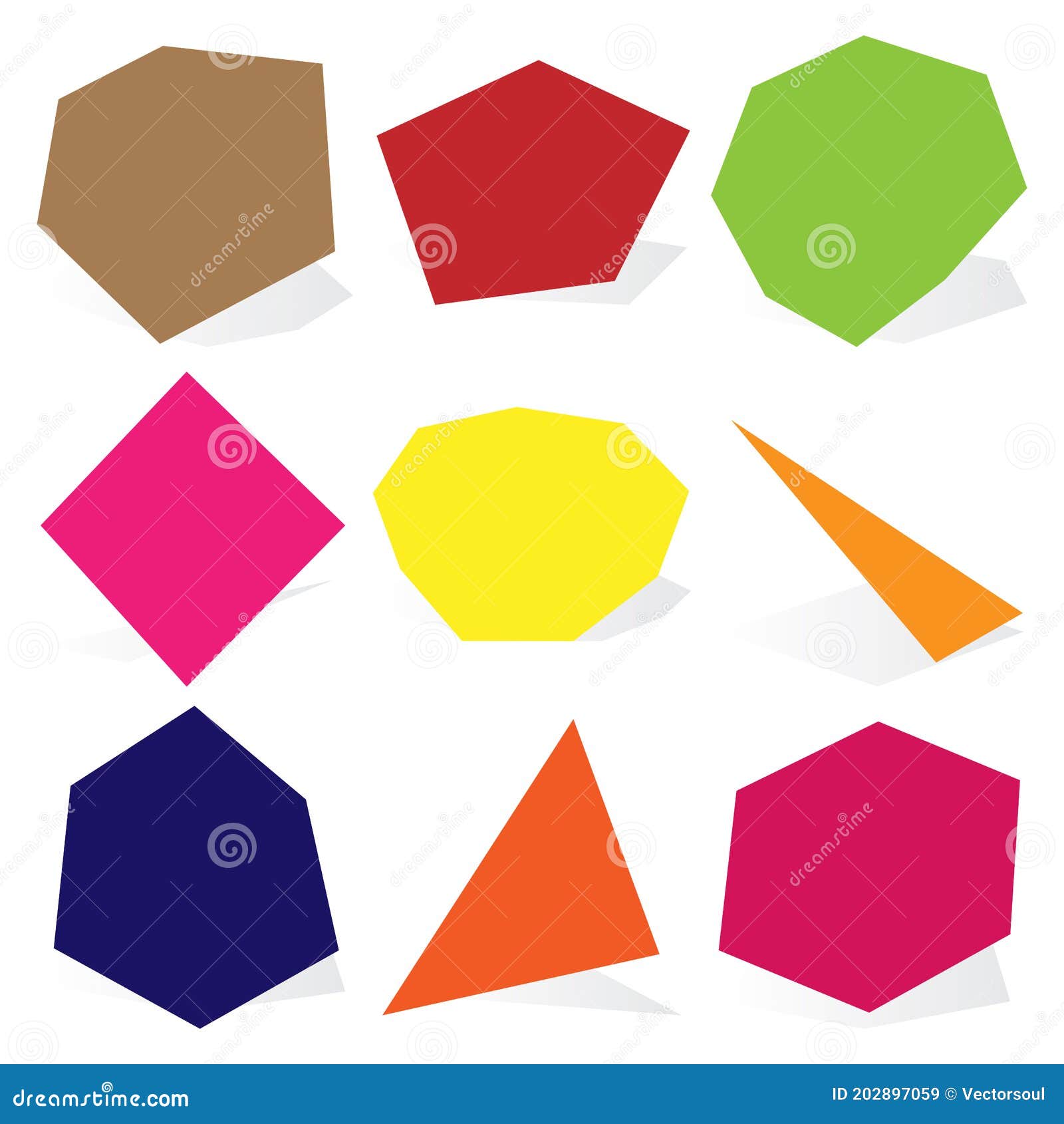 Edgy, Geometric Stone, Pebble Shapes.Simple, Basic Angular, Angled ...