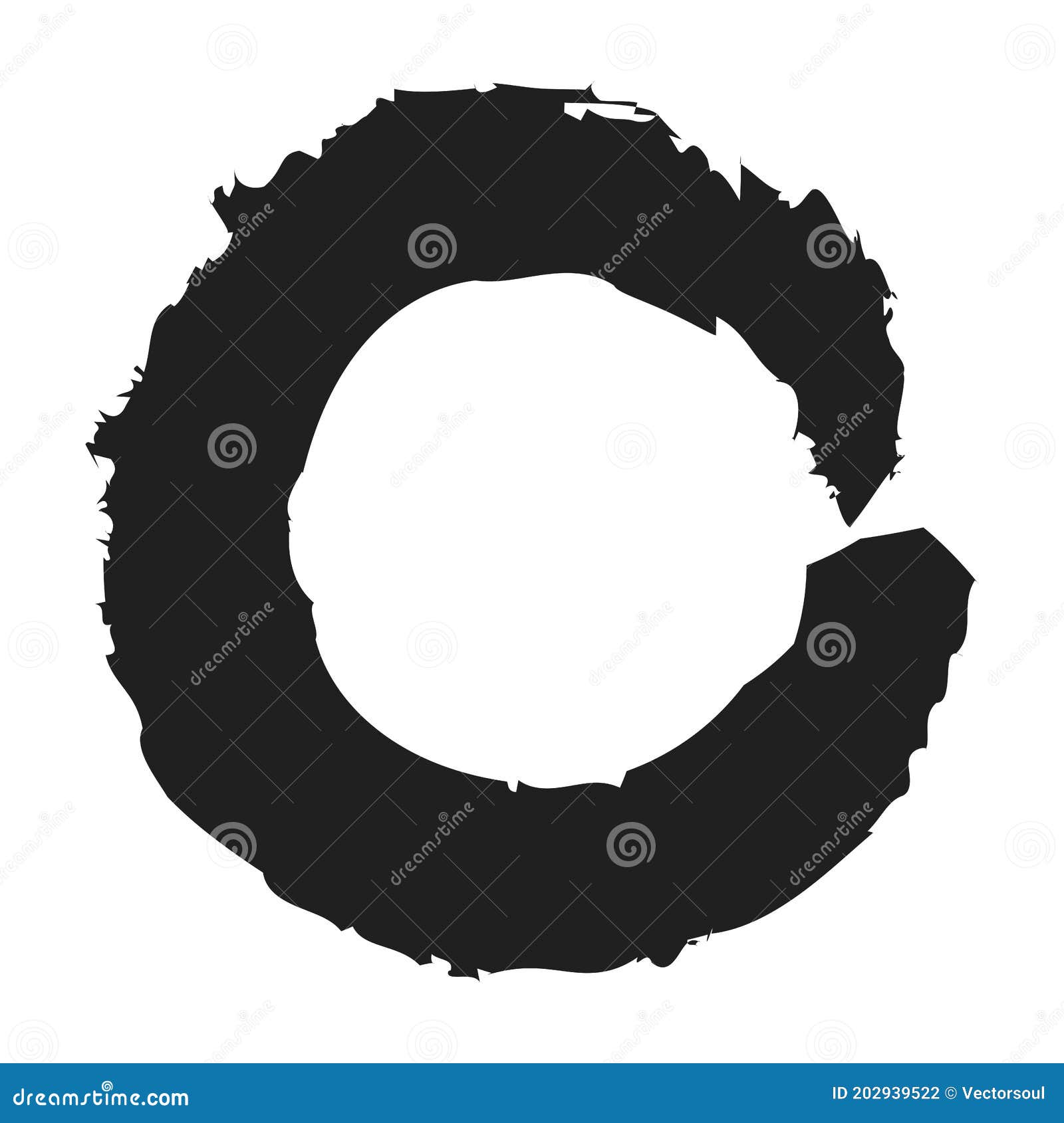 Grungy Circle Blob Blotch Vector Stock Vector Illustration Of Brush