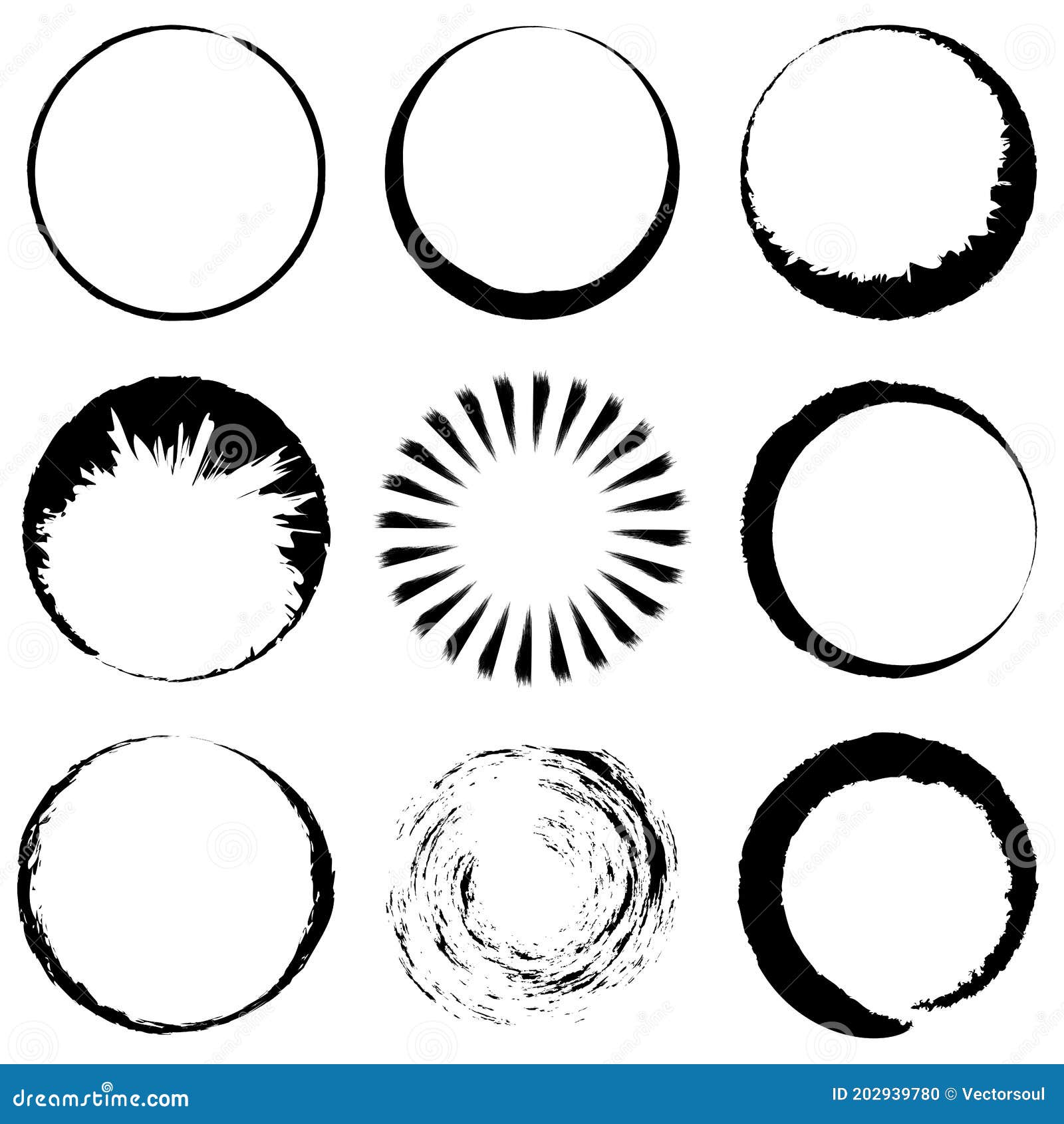Grungy Circle Blob Blotch Vector Stock Vector Illustration Of