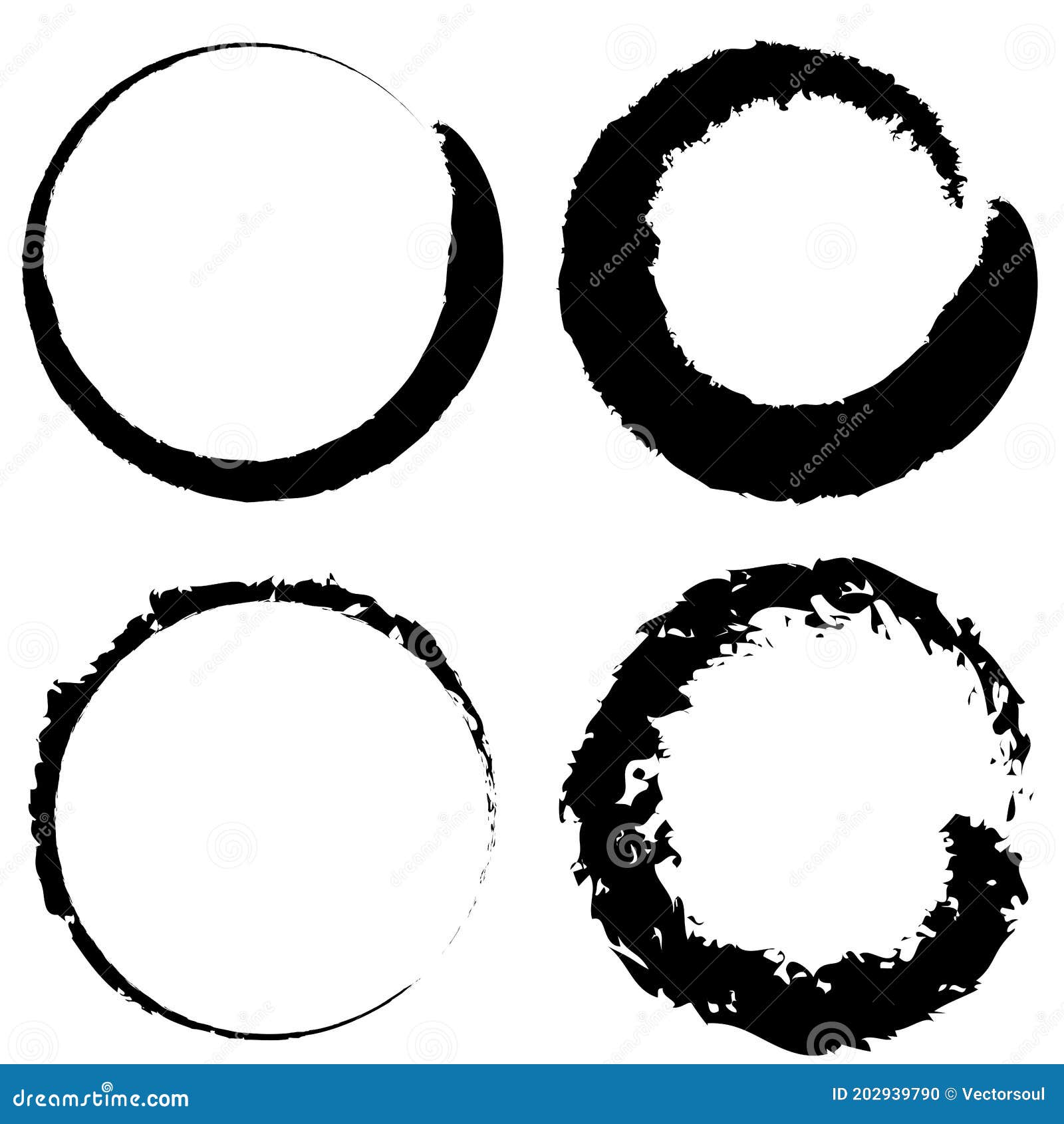 Grungy Circle Blob Blotch Vector Stock Vector Illustration Of