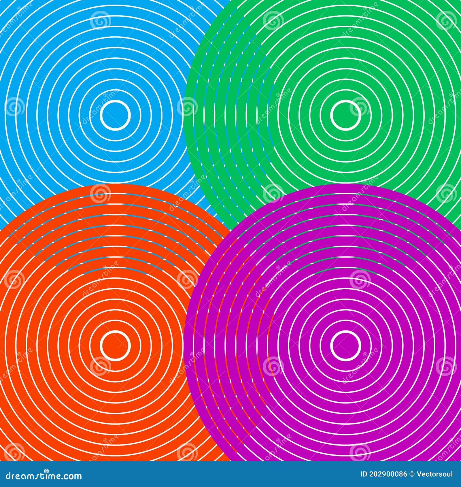 Overlapping Circles, Rings. Concentric, Circular and Radial Vector ...