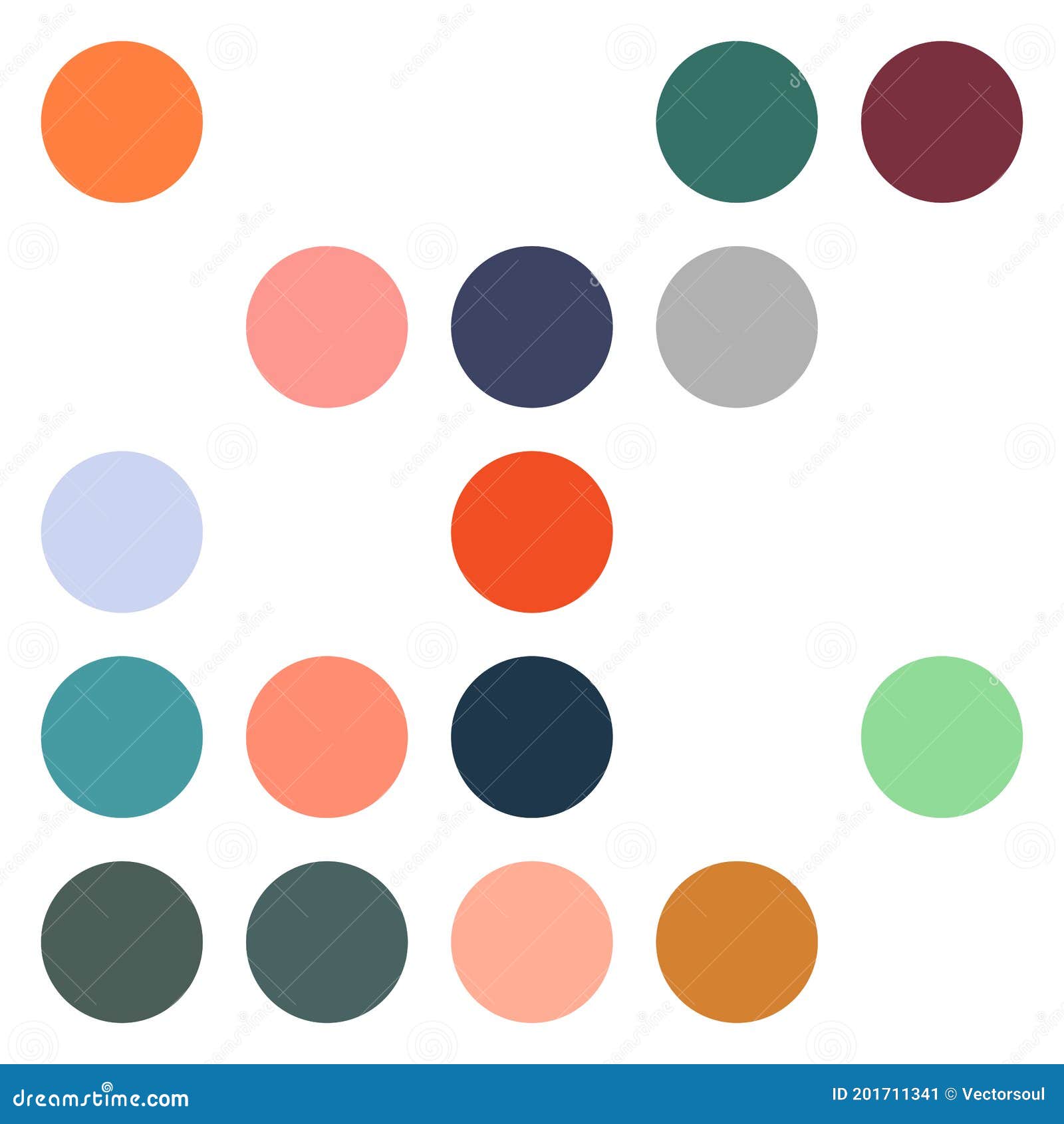 Random, Colorful Circles Vector Illustration. Circles Design Element ...