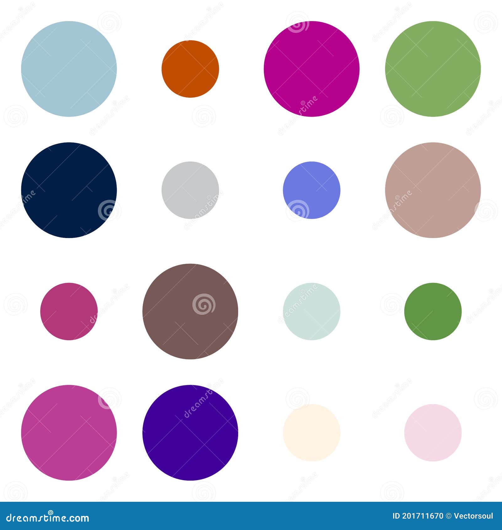Random Size Colorful Circles Vector Illustration. Circles Design ...