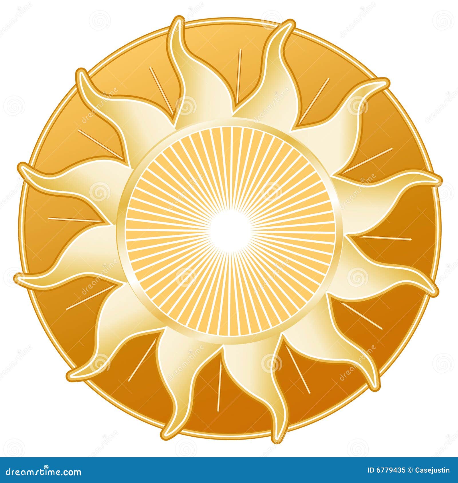 +EPS Sun De Oro, Disco De Oro Ilustración del Vector - Ilustración de ...