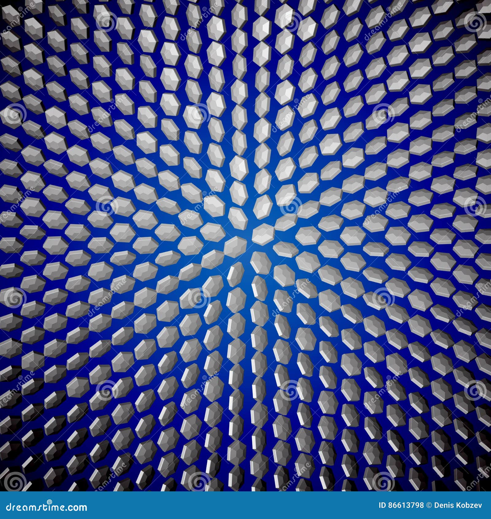 EPS10. the Symmetry of Crystals on a Blue Background. Vector ...