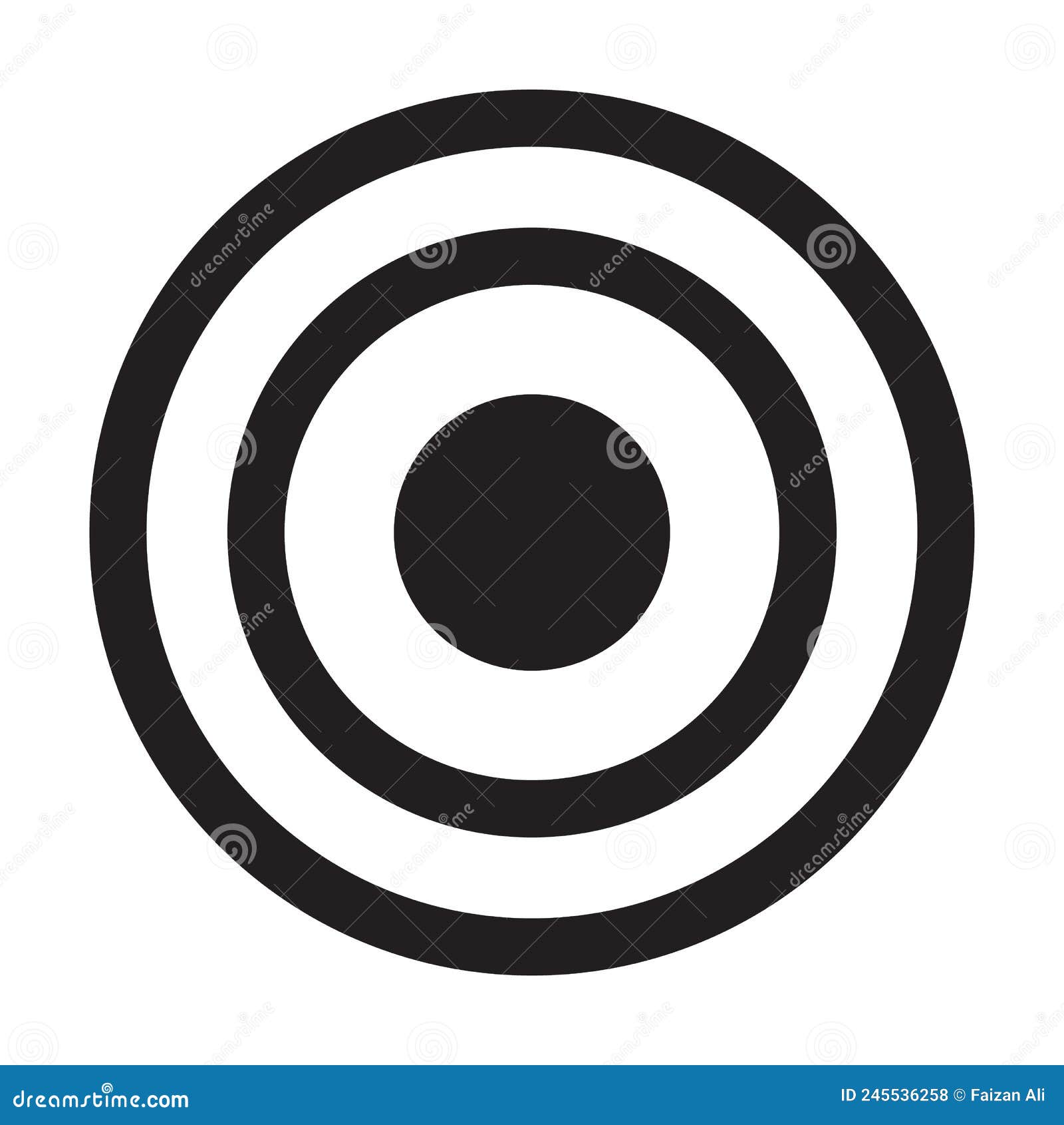 Eps10 Vector Black Circular Target Icon Stock Vector - Illustration of ...