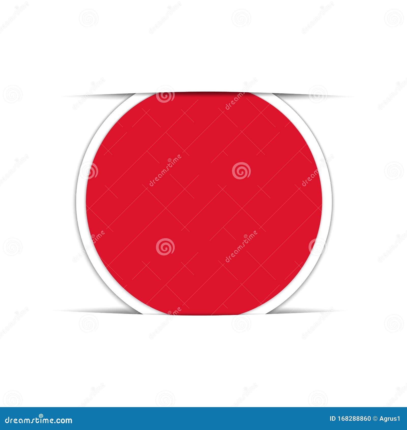 Round Red Note Paper Banner on White Background Stock Vector ...
