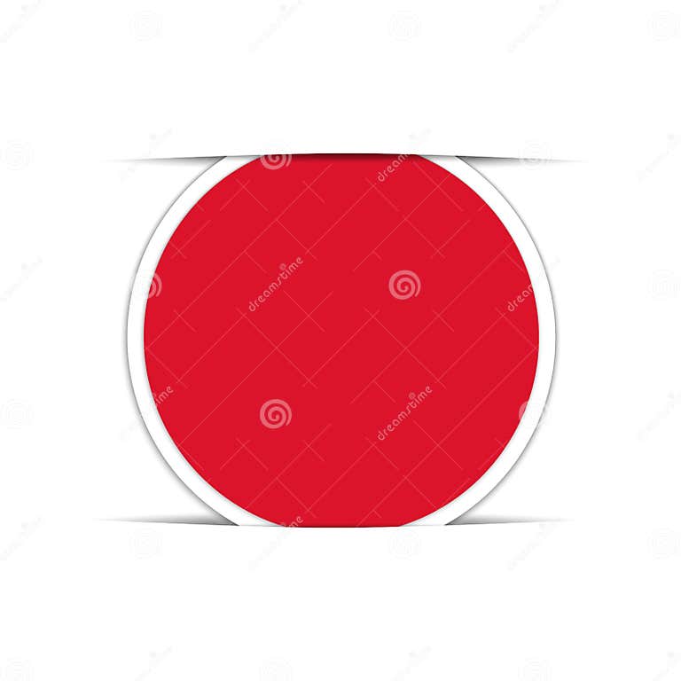 Round Red Note Paper Banner on White Background Stock Vector ...