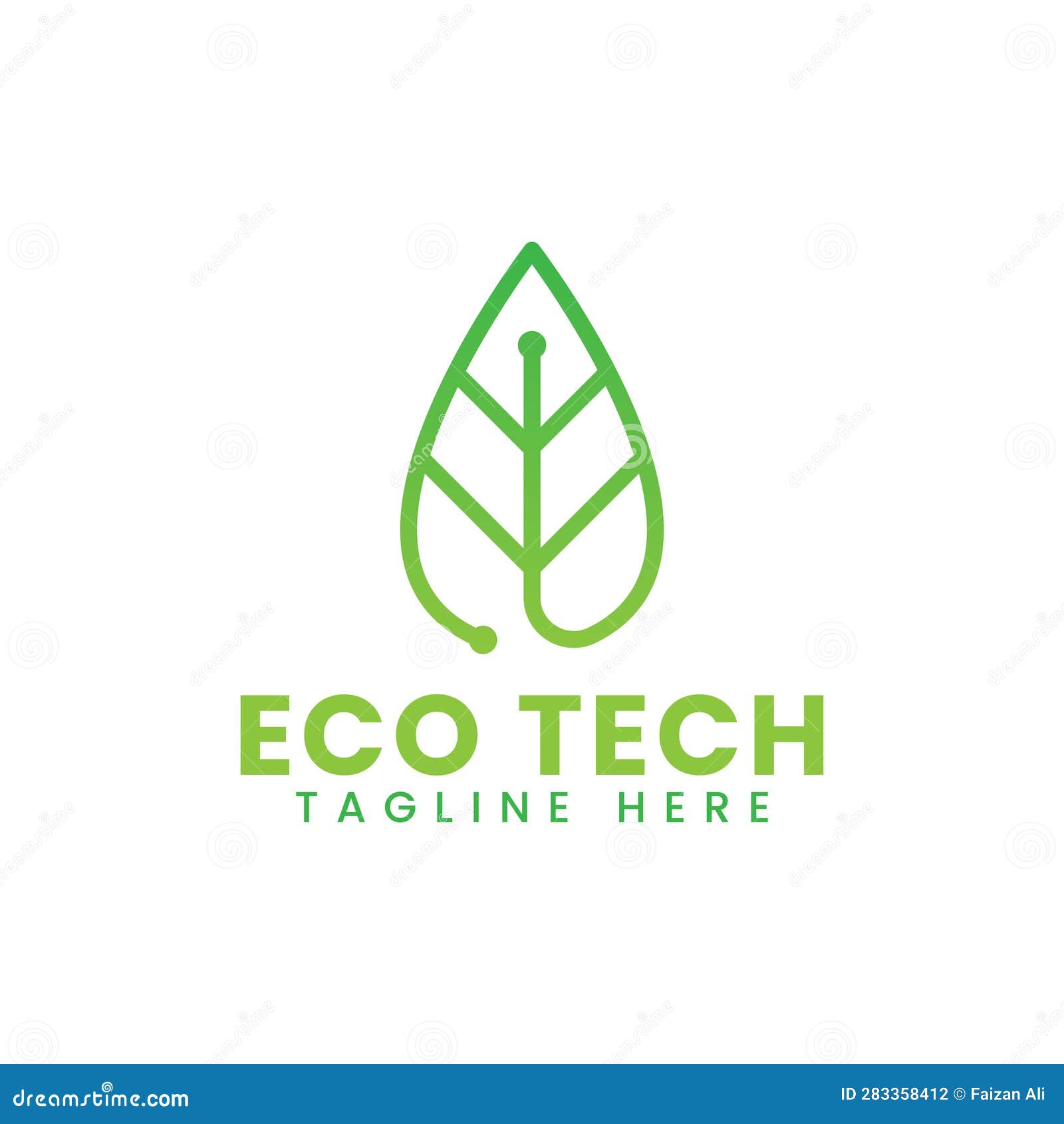 Eps10 Vector Eco Tech Logo Design Template Stock Vector - Illustration ...