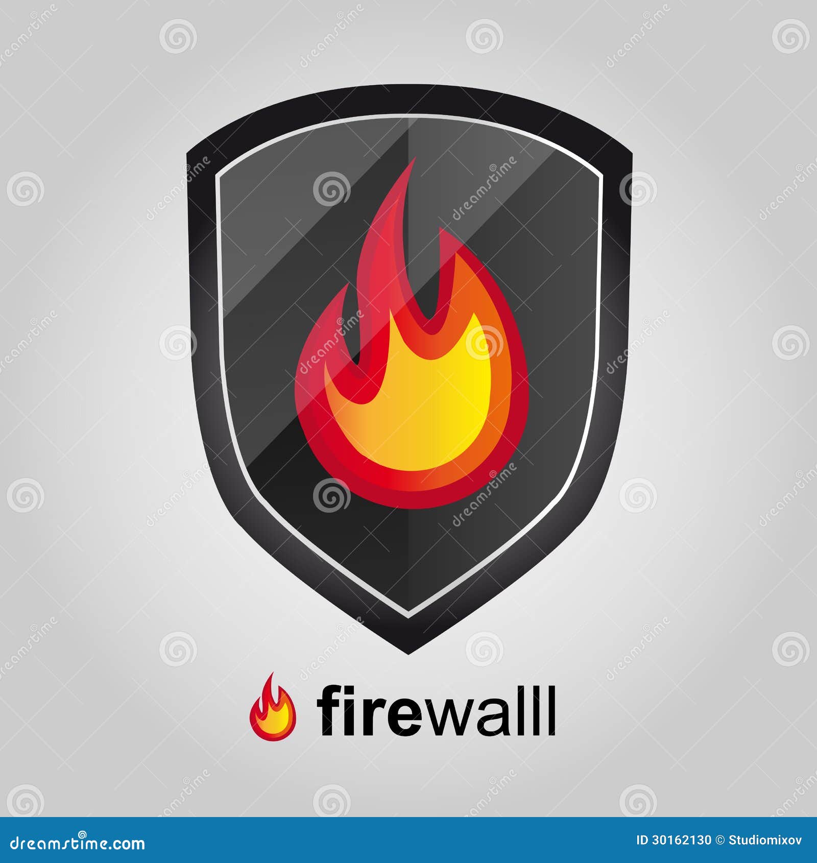 Firewall shield stock vector. Illustration of accessibility - 30162130