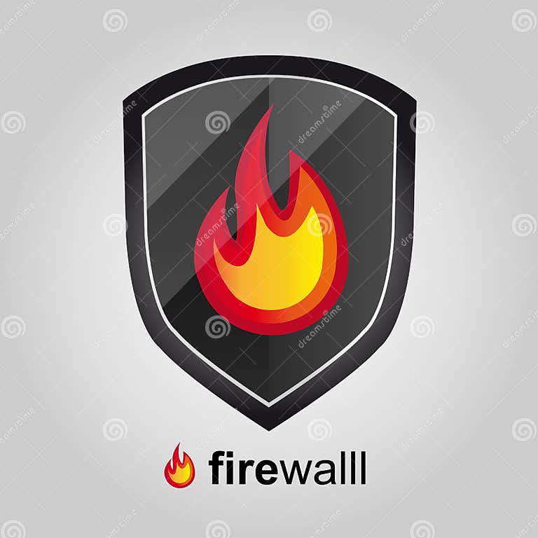 Firewall shield stock vector. Illustration of accessibility - 30162130