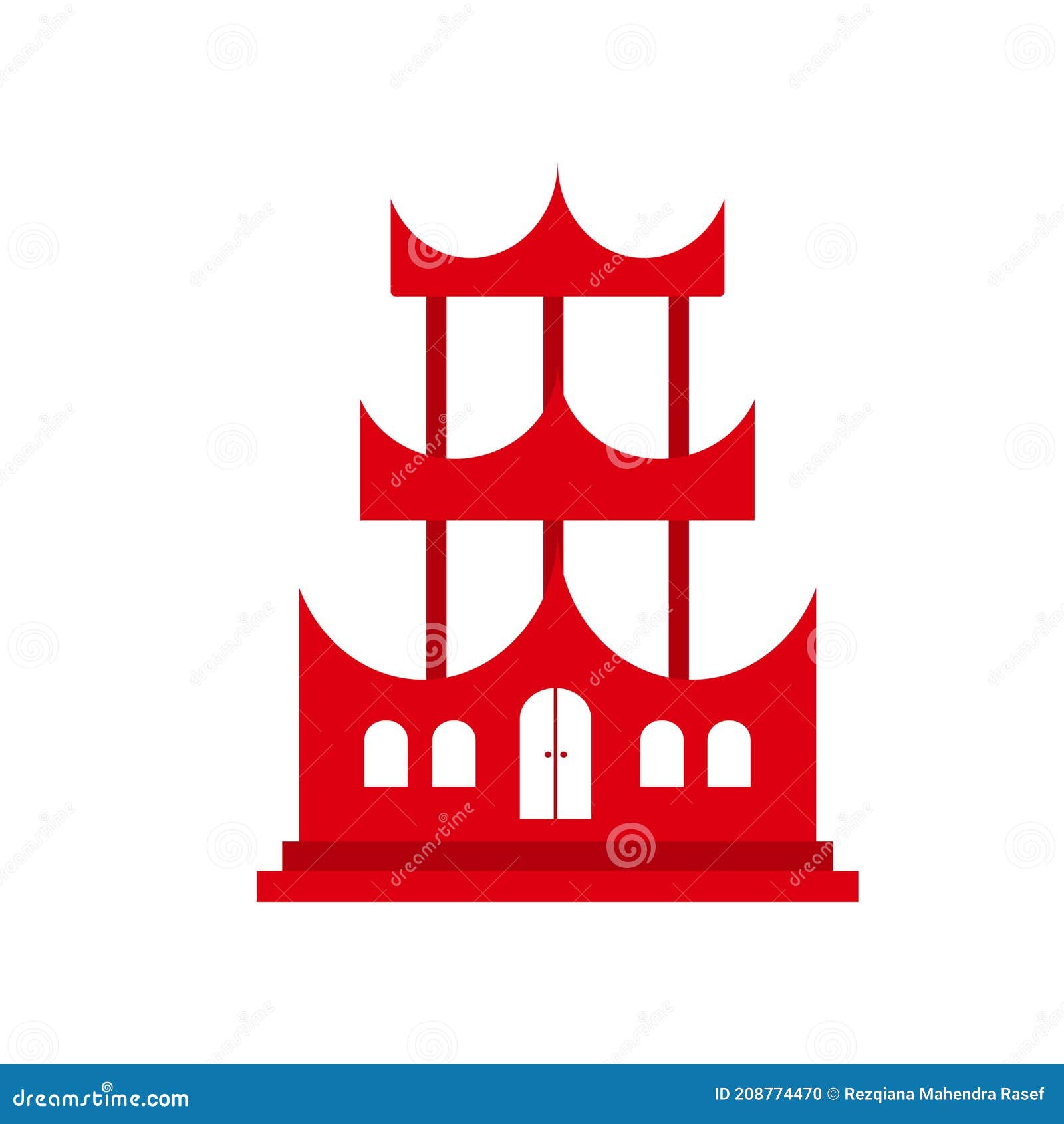 Traditional Chinese house stock vector. Illustration of presentation ...