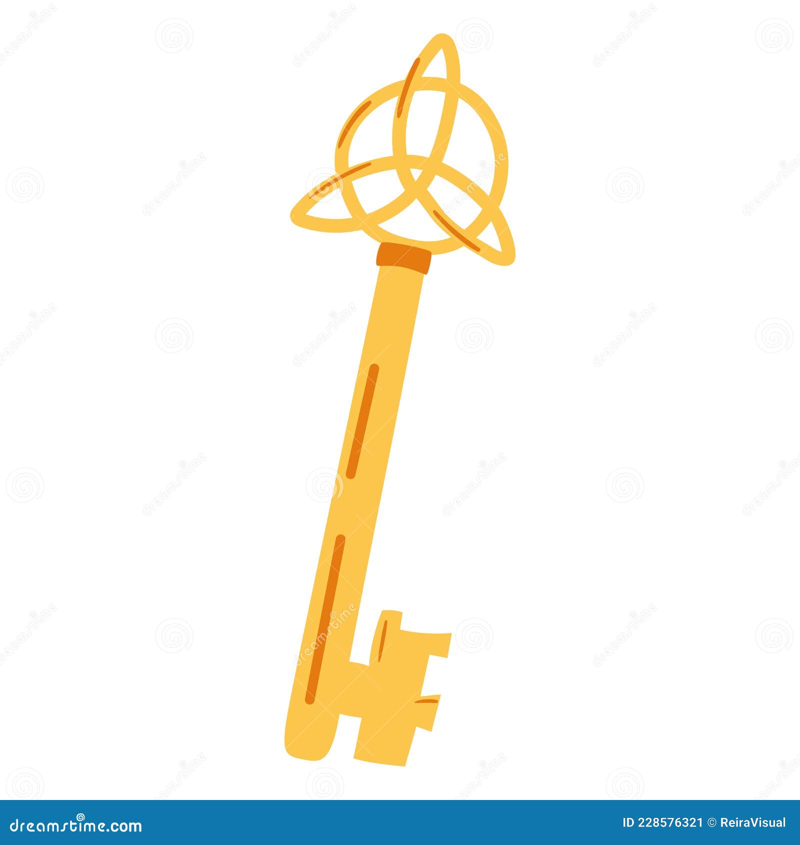 Magic Key Hand-drawn Vector Illustration. Stock Vector - Illustration ...