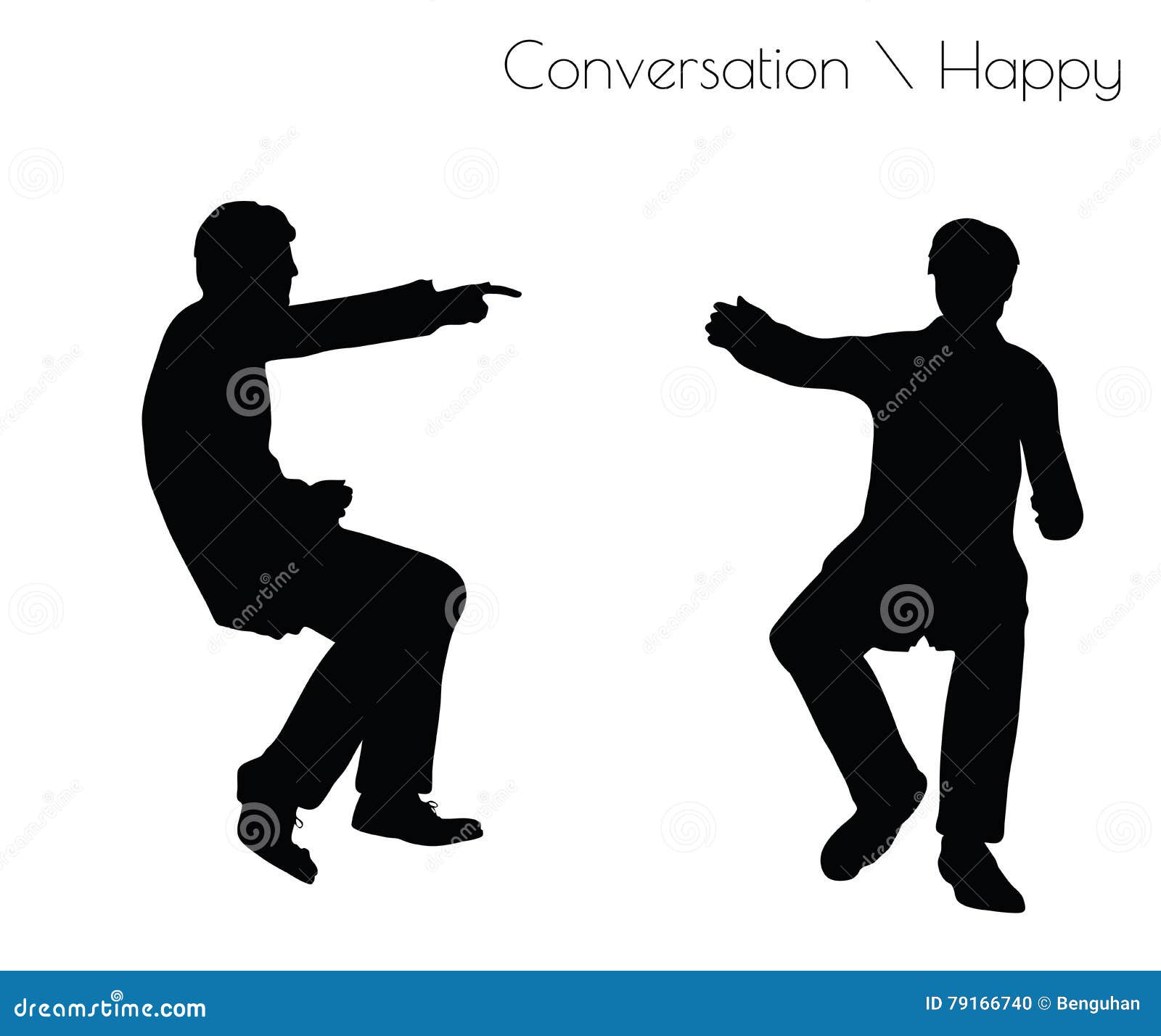 EPS 10 Vector Illustration of Man in Conversation Angry Pose on White ...