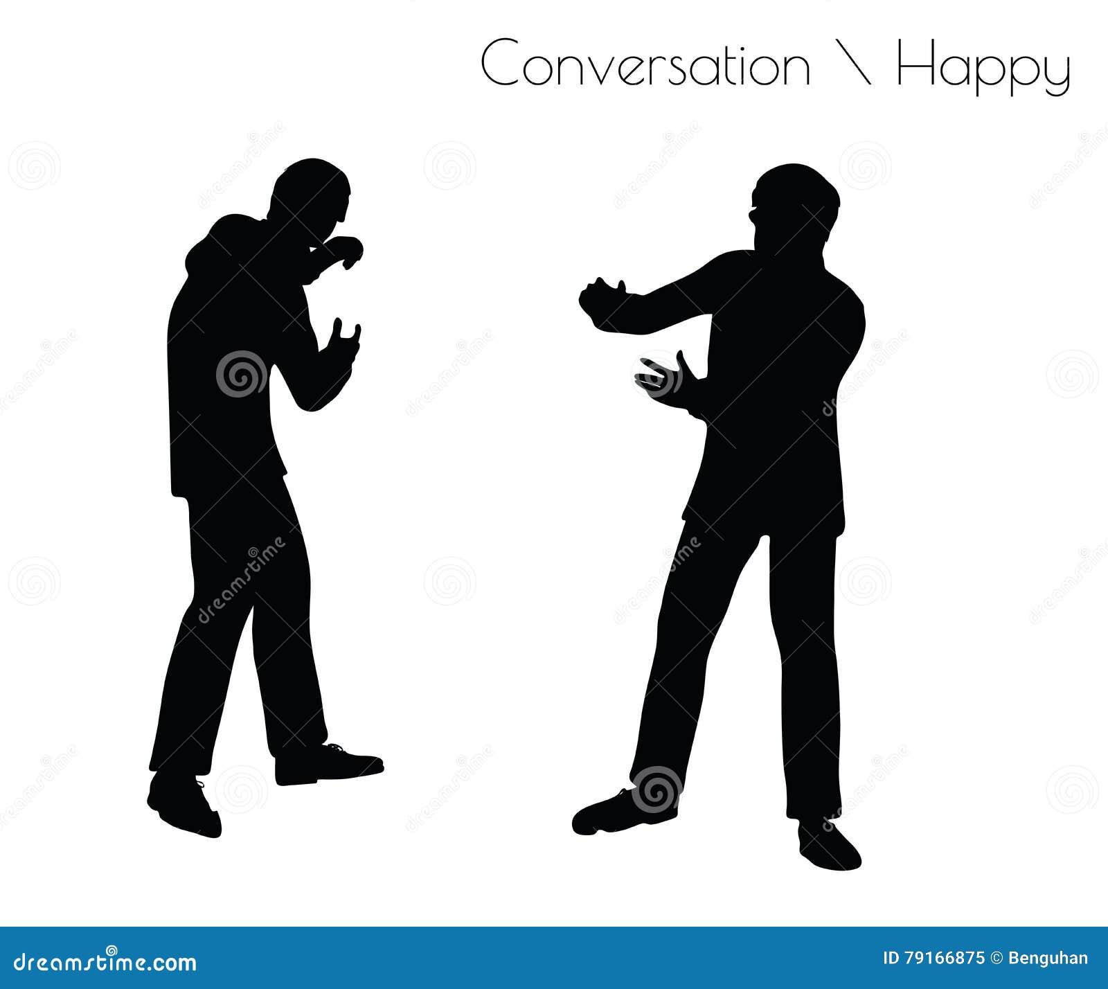 EPS 10 Vector Illustration Of Man In Conversation Angry Pose On White ...