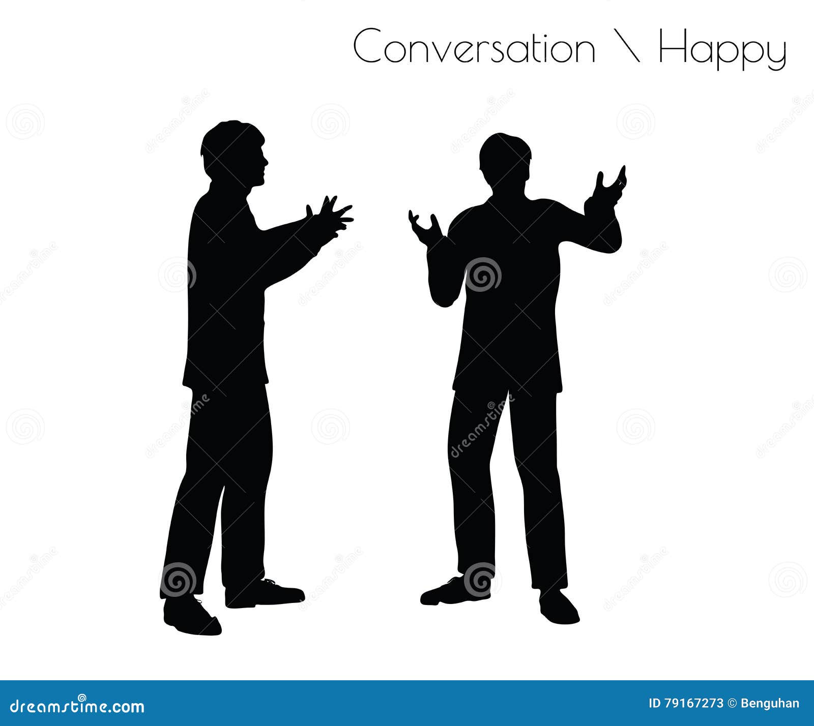 EPS 10 Vector Illustration Of Man In Conversation Angry Pose On White ...